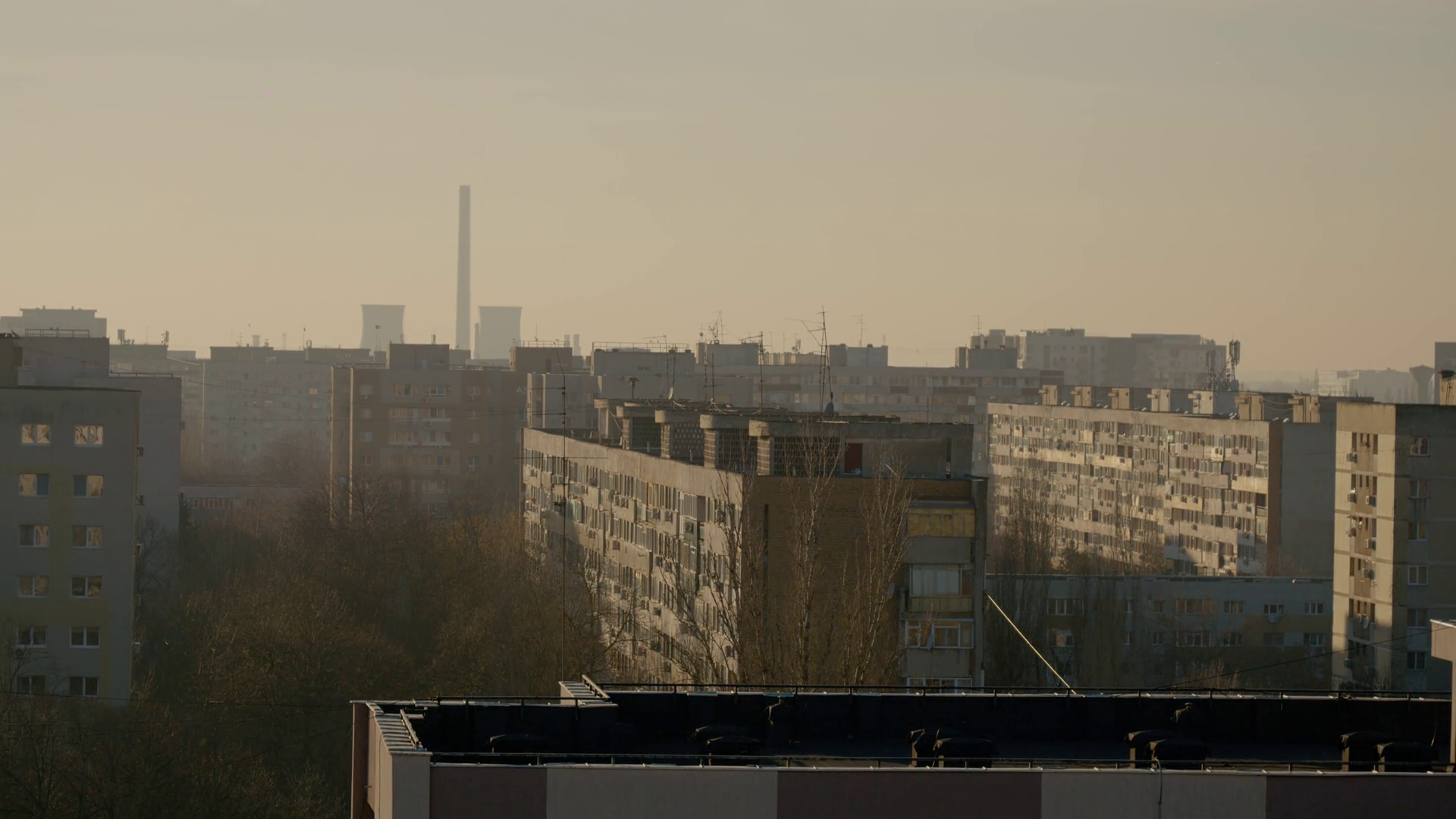 Rooftops Of Bucharest Reveal Intricate Stock Footage SBV-351833959 ...