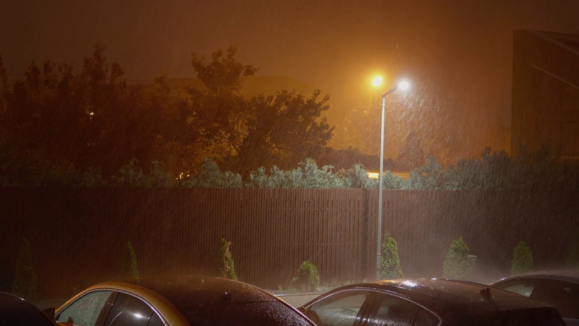 Intense Storm With Heavy Rain Strong Winds Stock Footage SBV-352563445 ...
