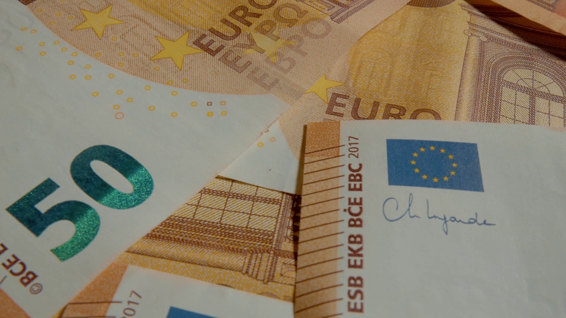 Discover Fine Details Of 50 Euro Banknote Stock Footage SBV-352822231 ...