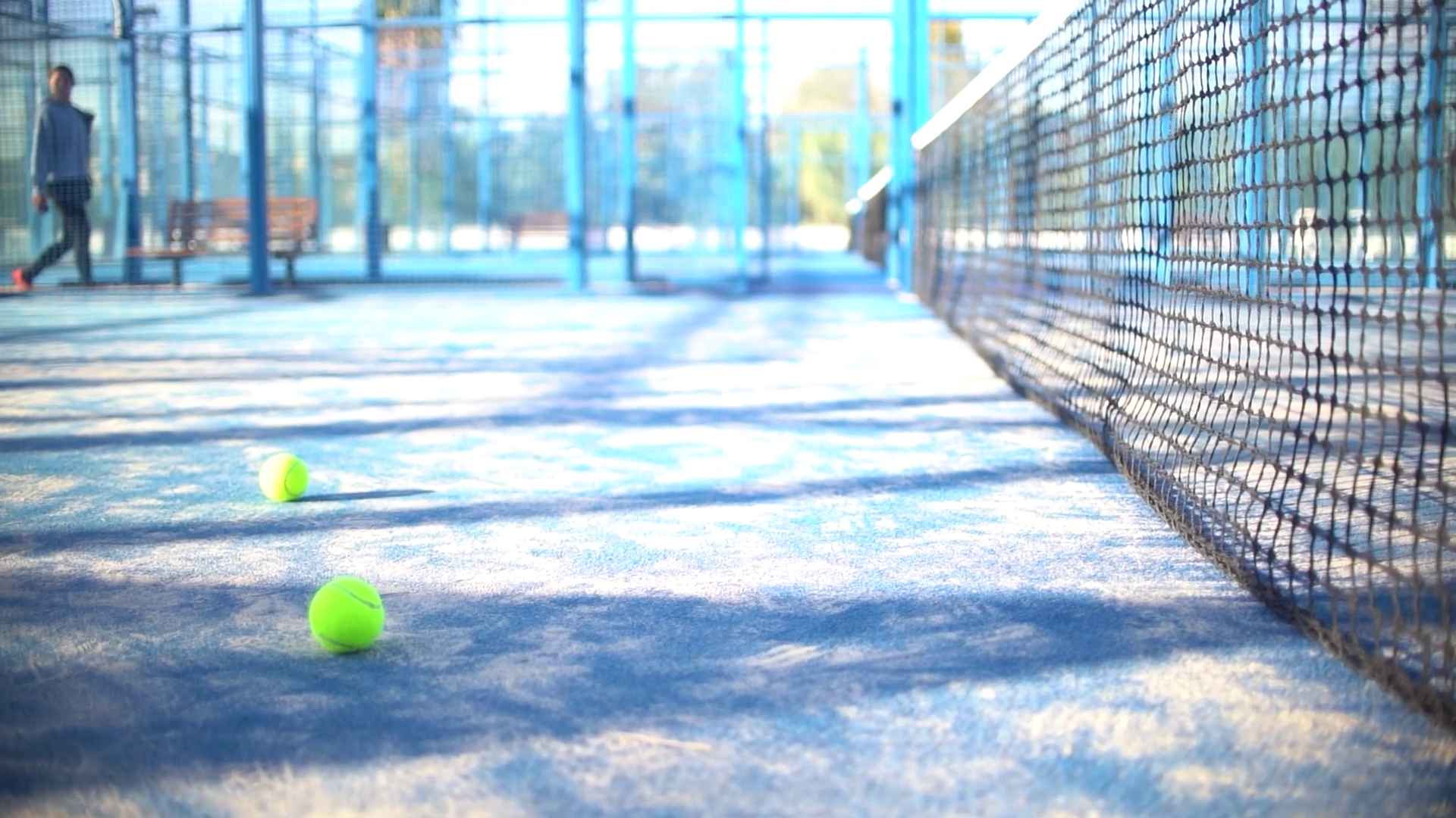 Padel Court Ball Net Empty Field Close-up Stock Footage SBV-351723365 ...