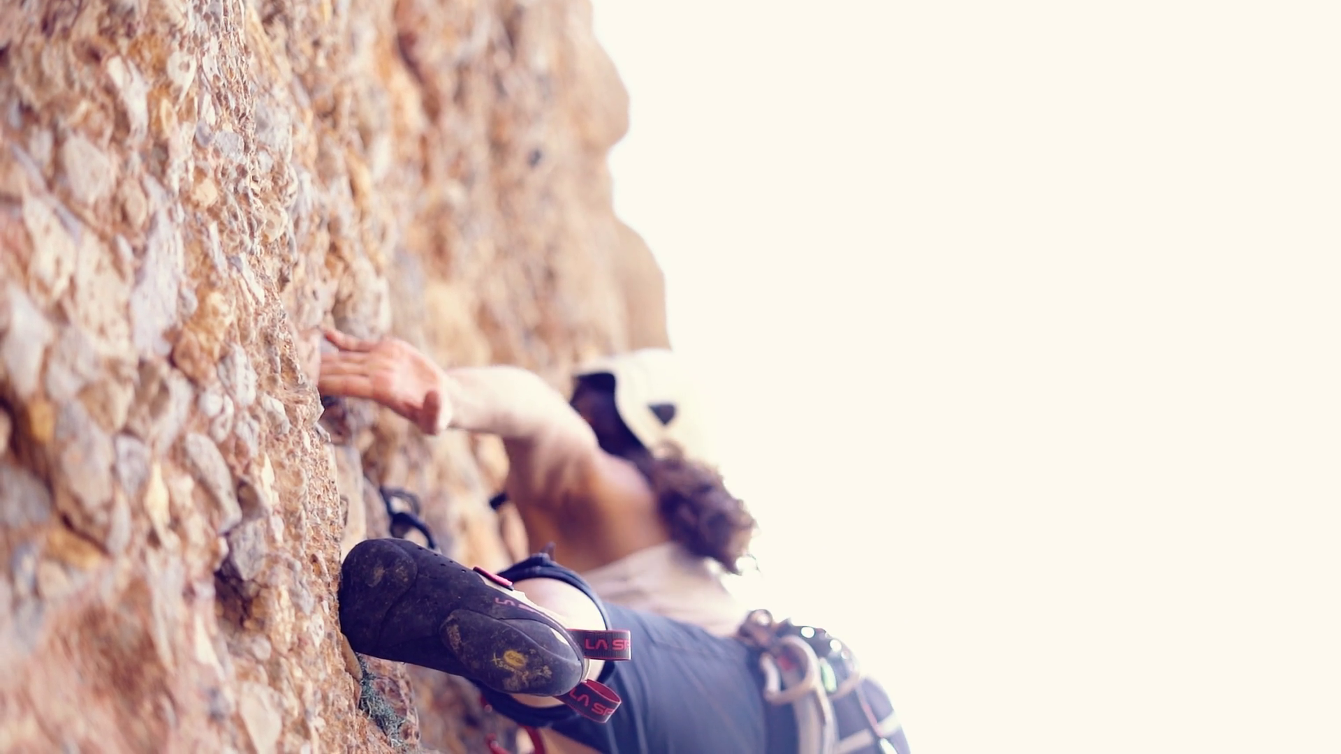 Sportsperson Rock Climbing In Slow Motion At Stock Footage SBV ...