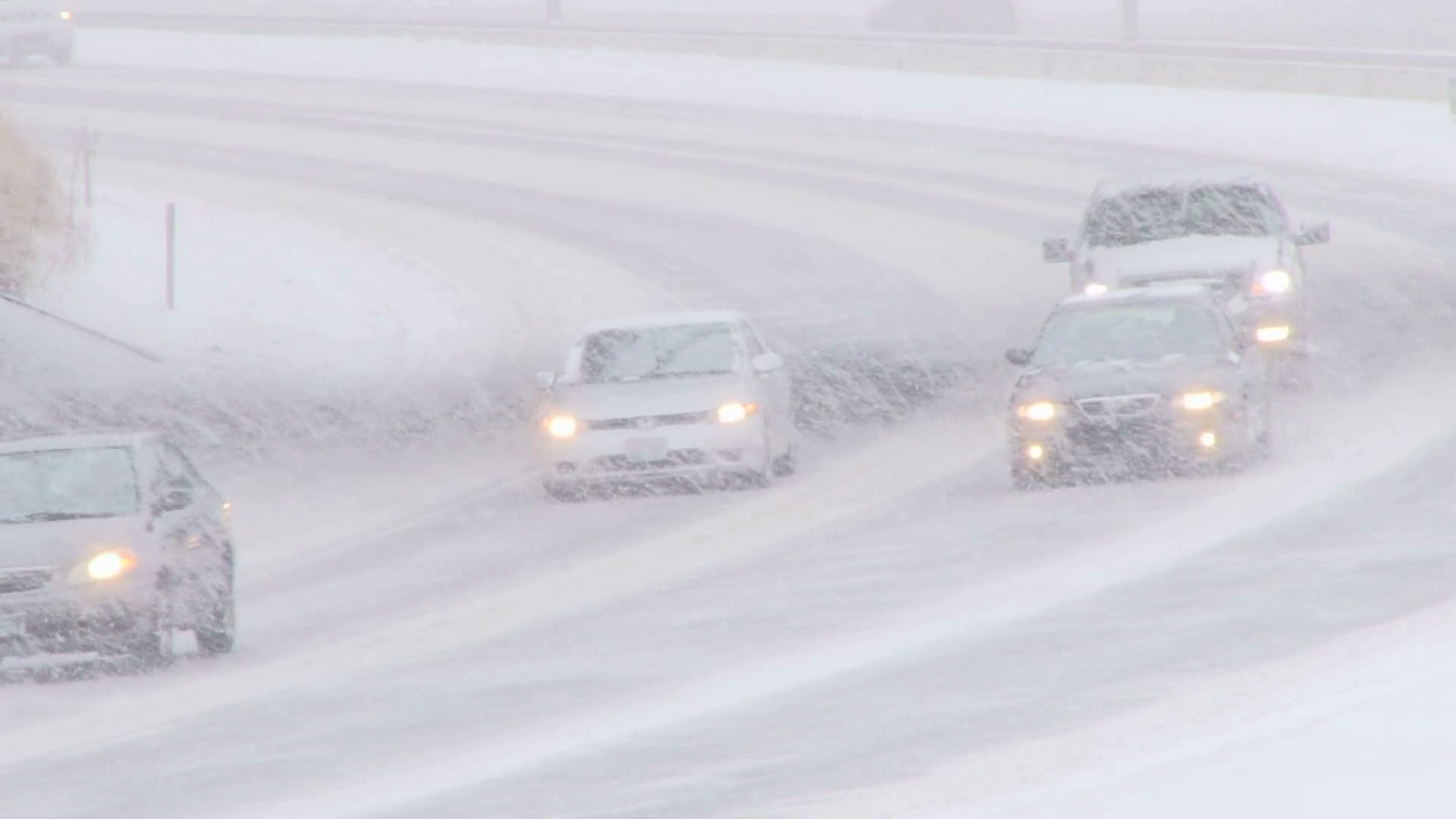 Blizzard Snow Freeway Drivers Stock Footage SBV-327157841 - Storyblocks