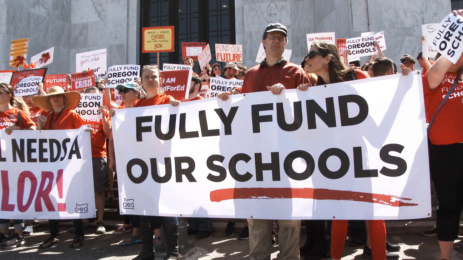 Crowd Protesting Congress School Funding Stock Footage SBV-334881632 ...