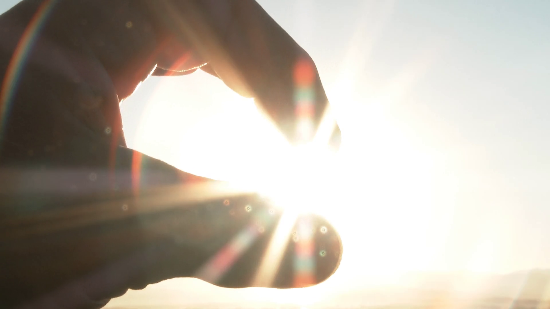 Finger Pinch Sun Shining On Beautiful Day Stock Footage SBV-327992077 ...