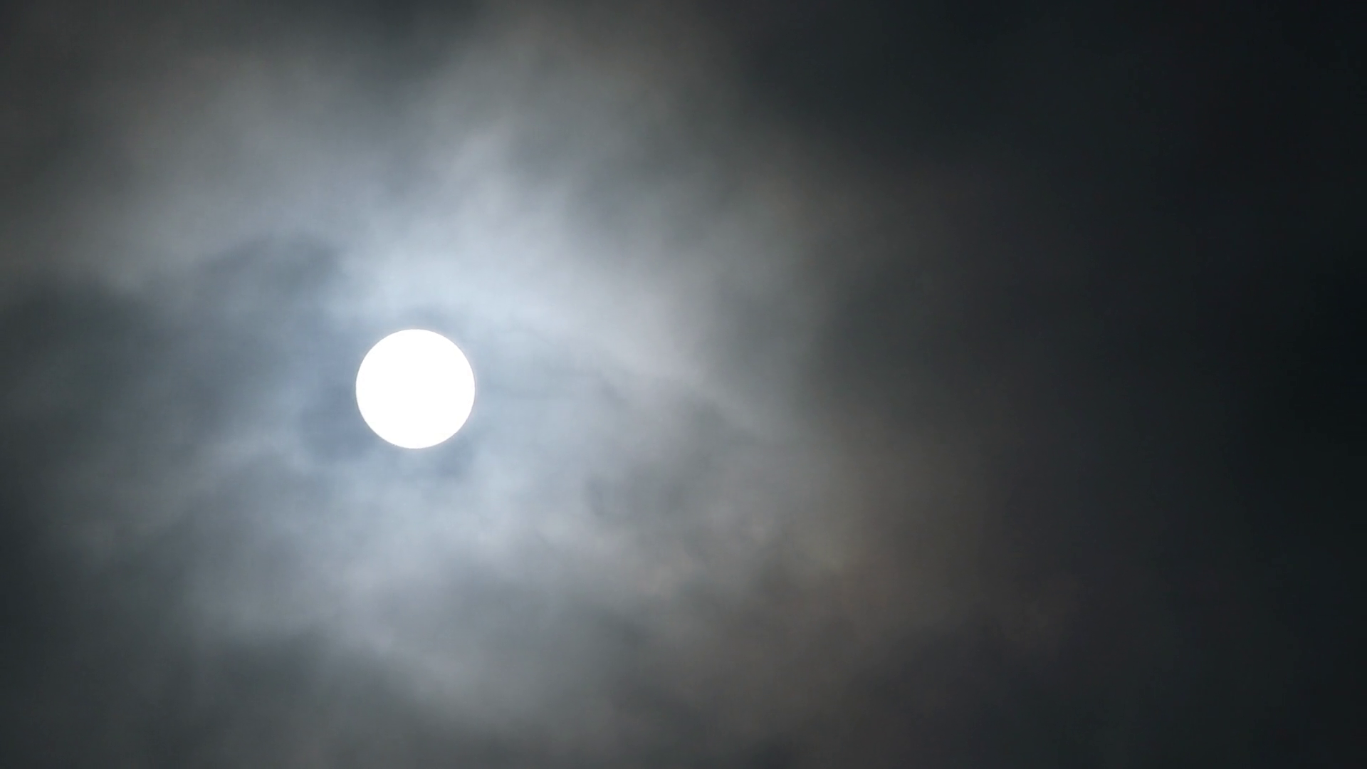 Glowing Full Moon On Dark Stormy Night Stock Footage SBV-347764022 ...