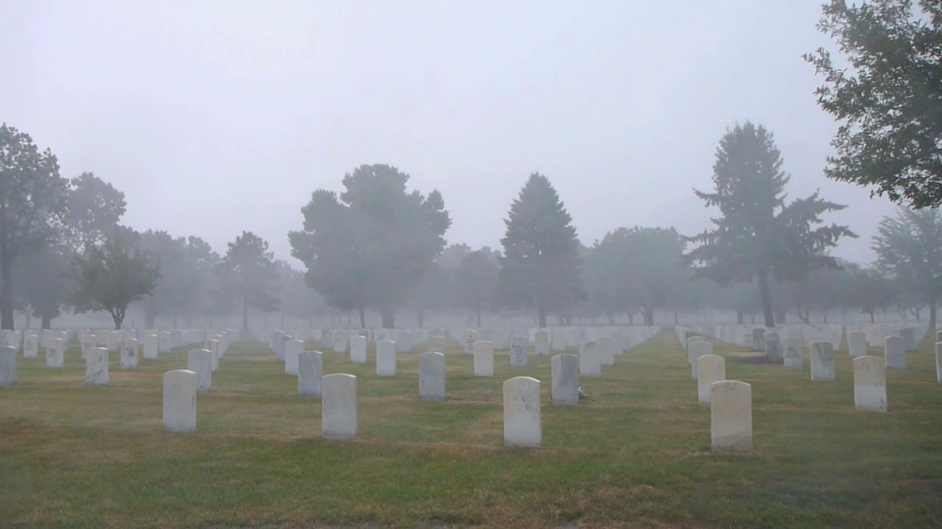 Heavy Rain Storm In Cemetery Stock Video Footage - Storyblocks