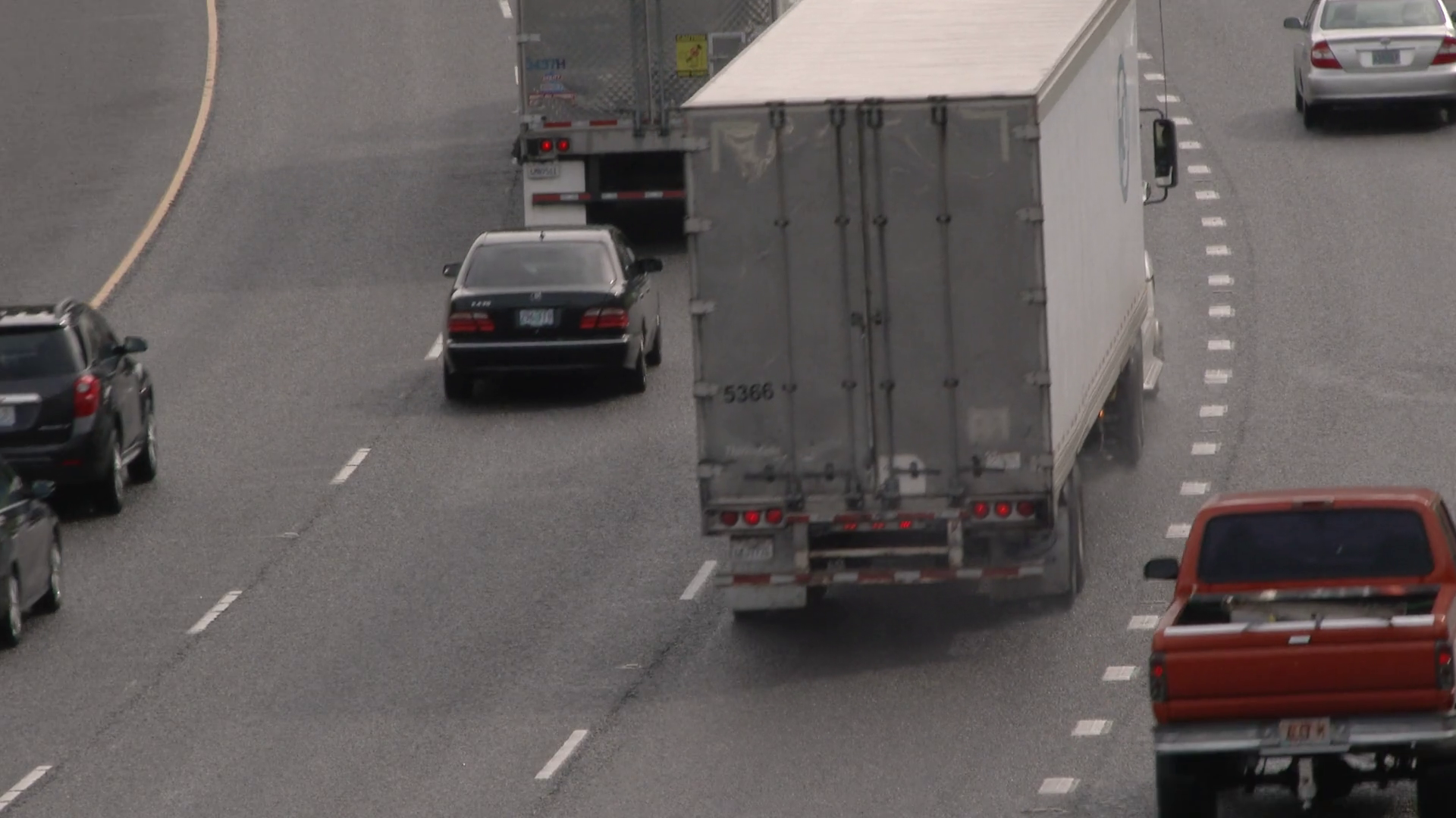 Highway Traffic Driving Moderate Speed Stock Footage SBV-327606498 ...