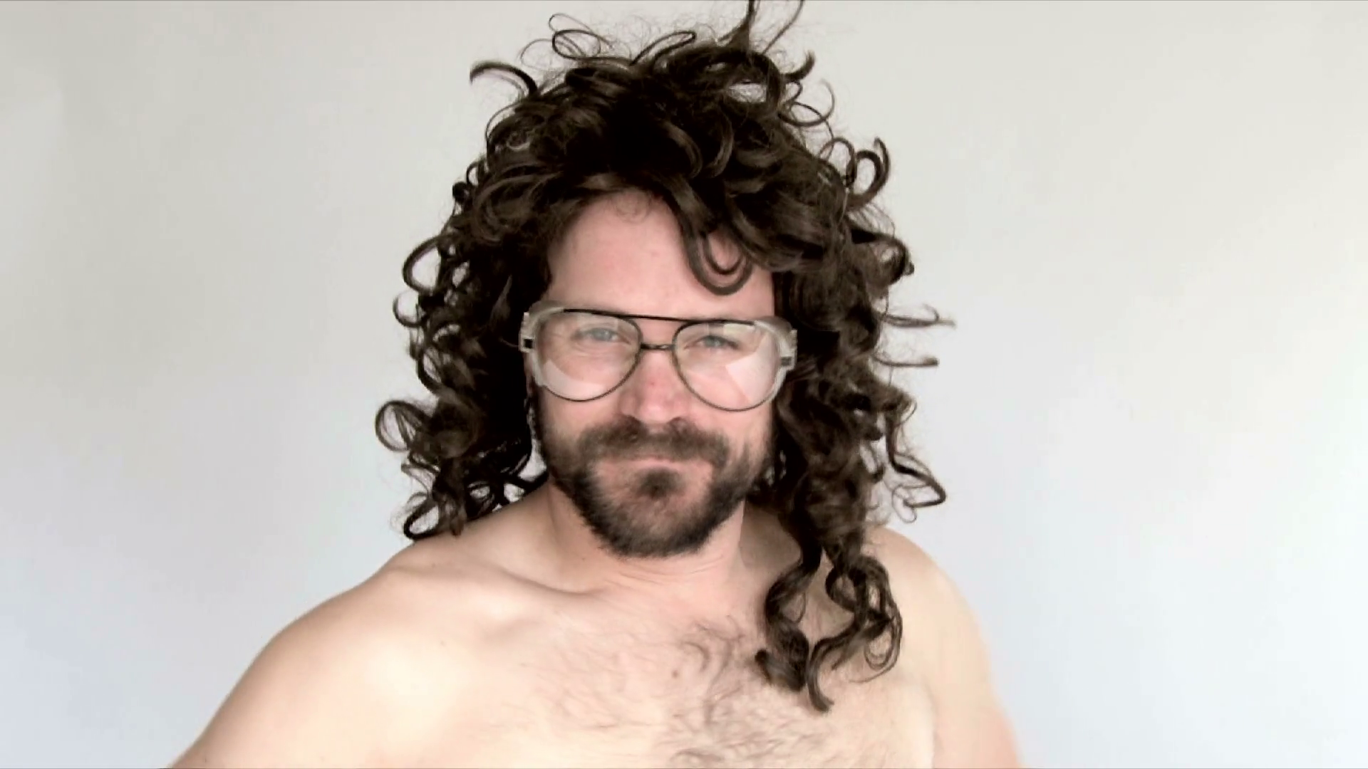 Man With Funny Wig Feels Pretty Stock Footage SBV-327209833 - Storyblocks