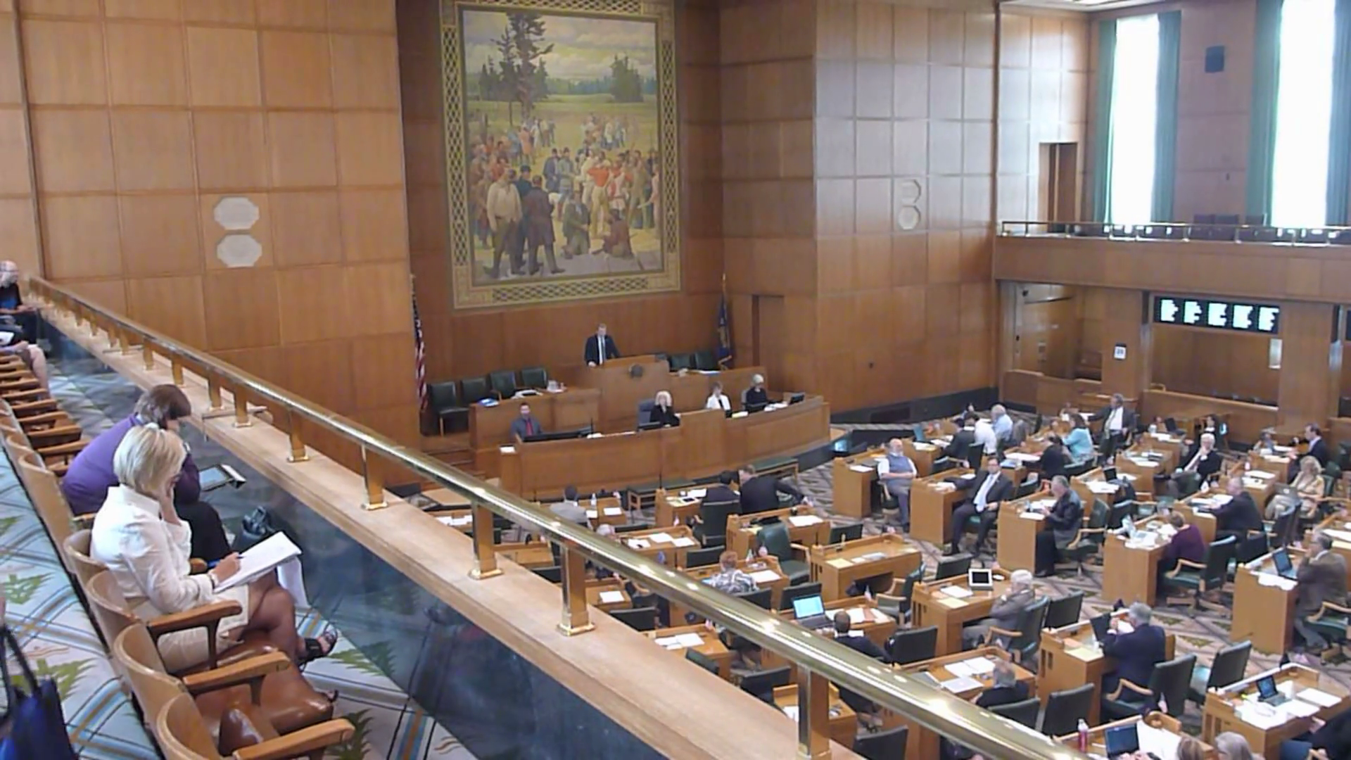 Oregon Senate Chamber, In Session Stock Video Footage 00:28 SBV ...