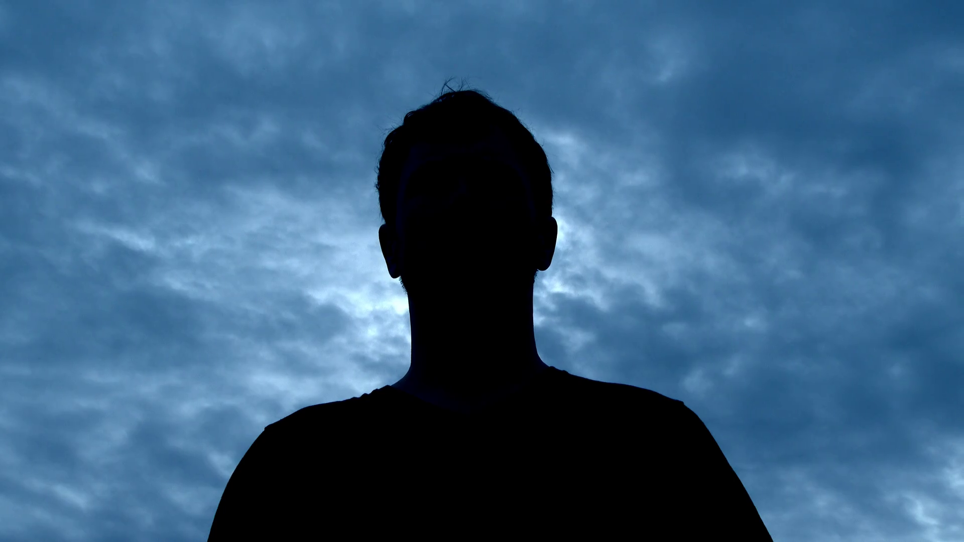 Silhouetted Person In Black Searching Around Stock Footage SBV ...