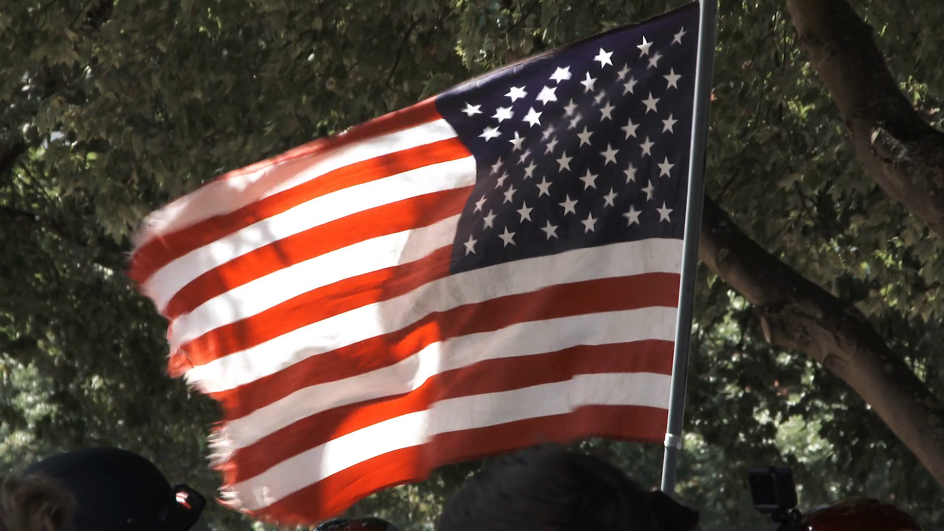 USA Flag Blowing At Trump Rally Stock Video Footage - Storyblocks