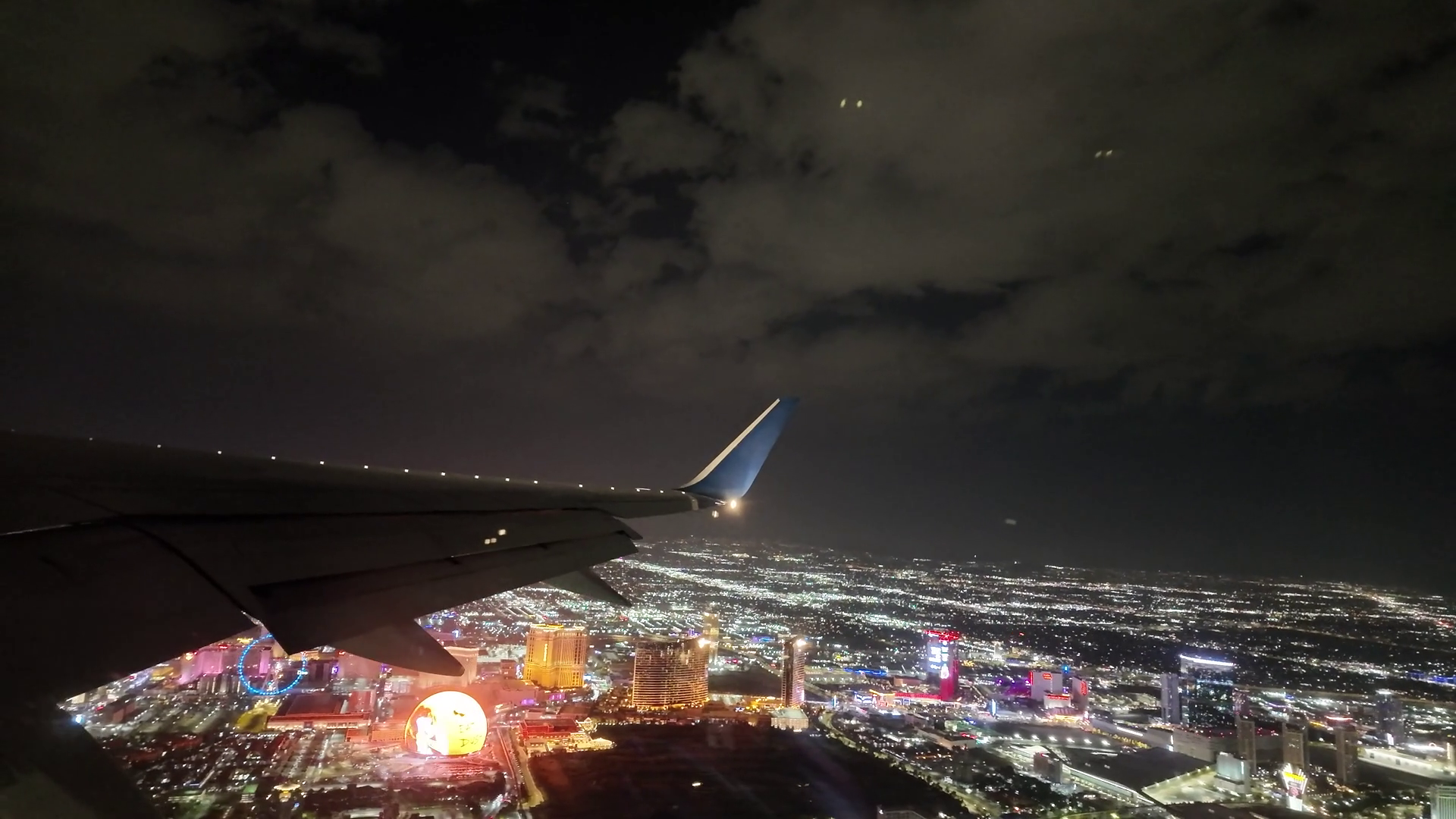 Airplane Flying Past Las Vegas Strip In Stock Footage SBV-352784271 ...