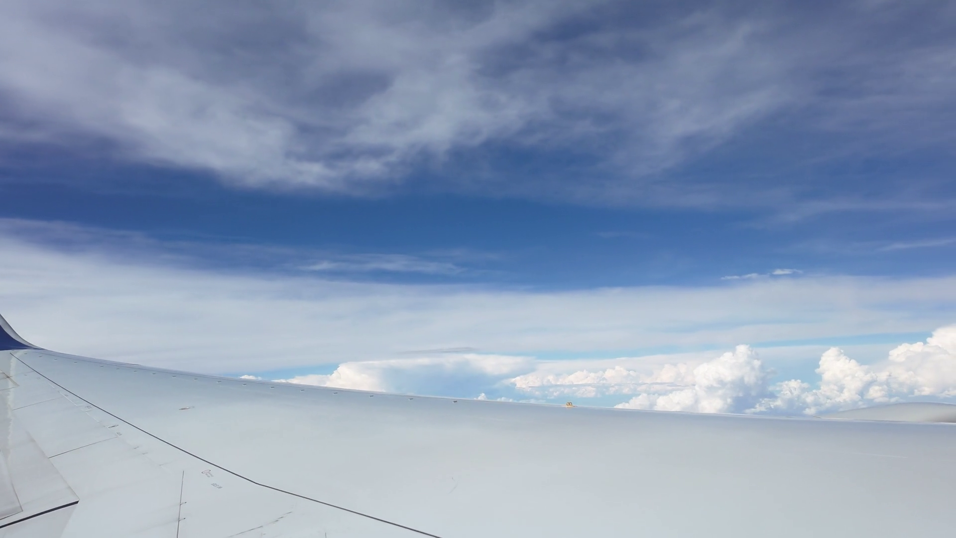 Timelapse Of Airplane Wing Flying Through Stock Footage SBV-352957573 ...