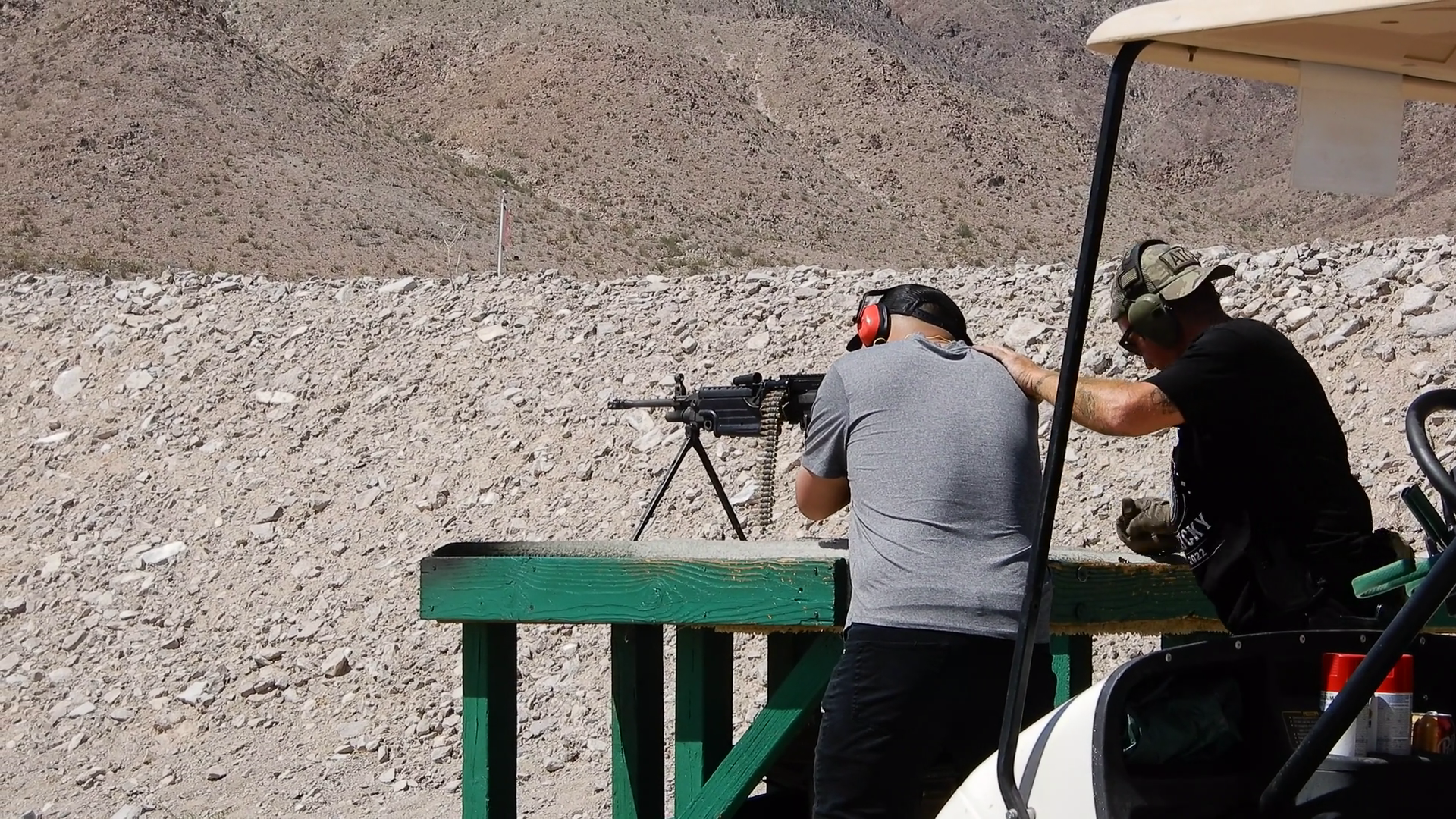 Ed: Las Vegas Nv Usa 8/25: Man Firing Belt Stock Footage SBV-352778811 ...