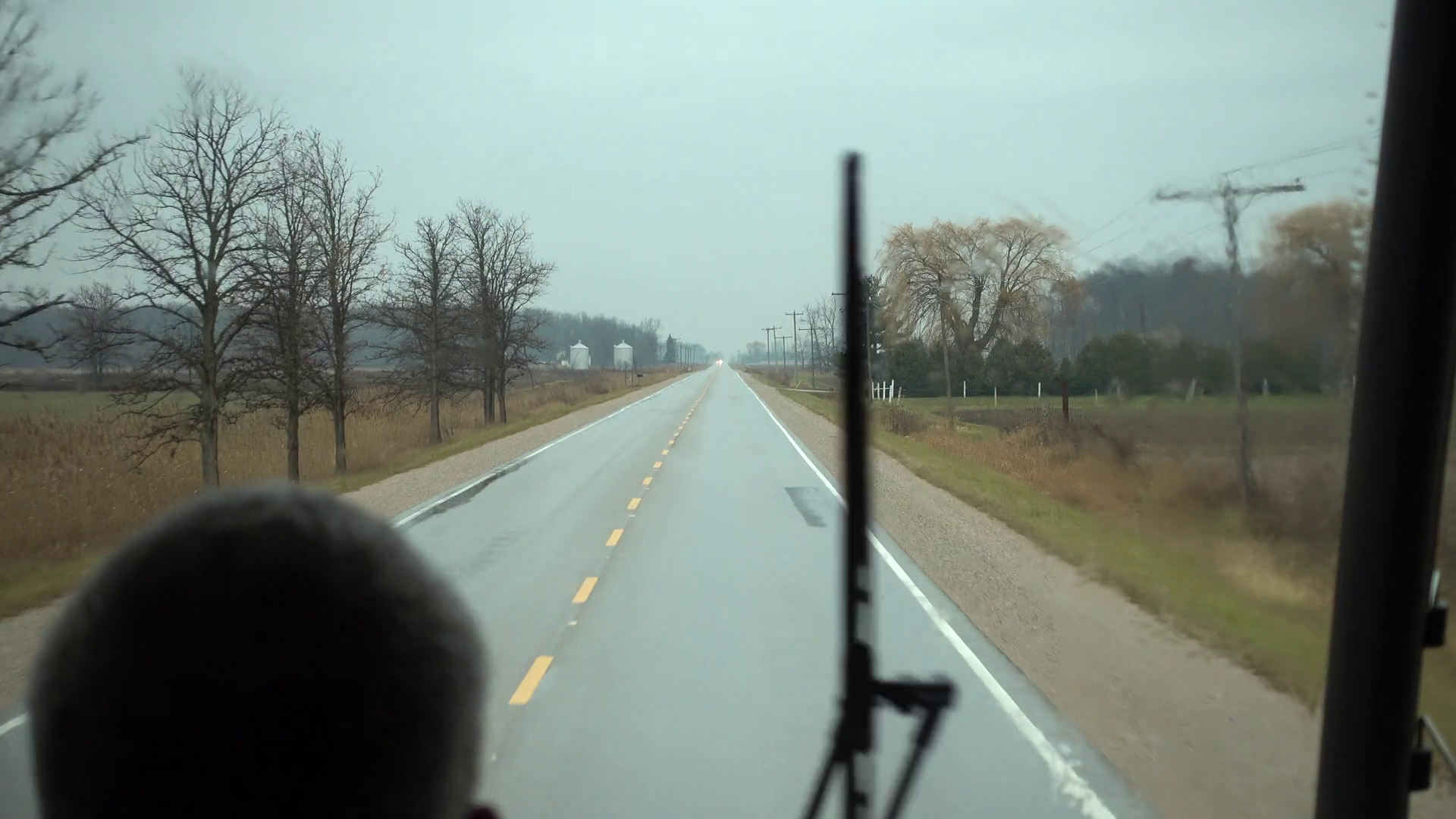 A Close-up Shot Focuses On Bus Driver's Head Stock Footage SBV ...