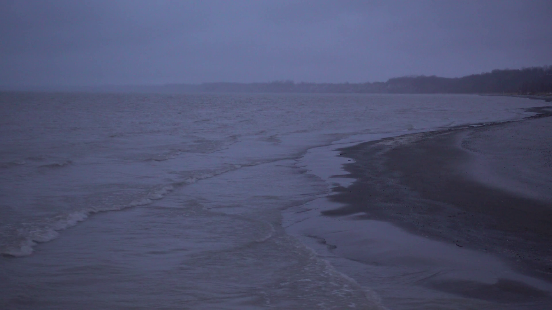 Ocean Waves During Rainfall At Night Are Stock Footage SBV-347747711 ...