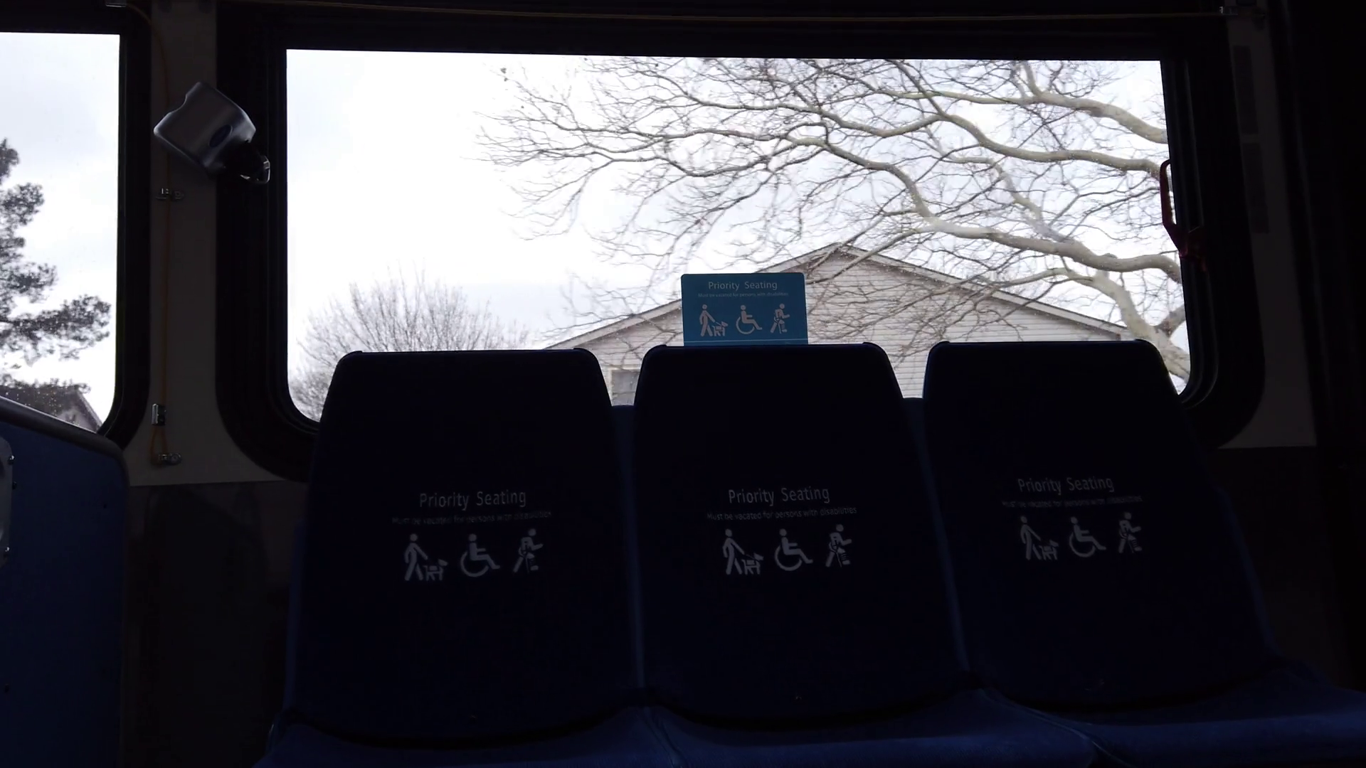 While Bus Is In Motion Accessible Seating In Stock Footage SBV ...