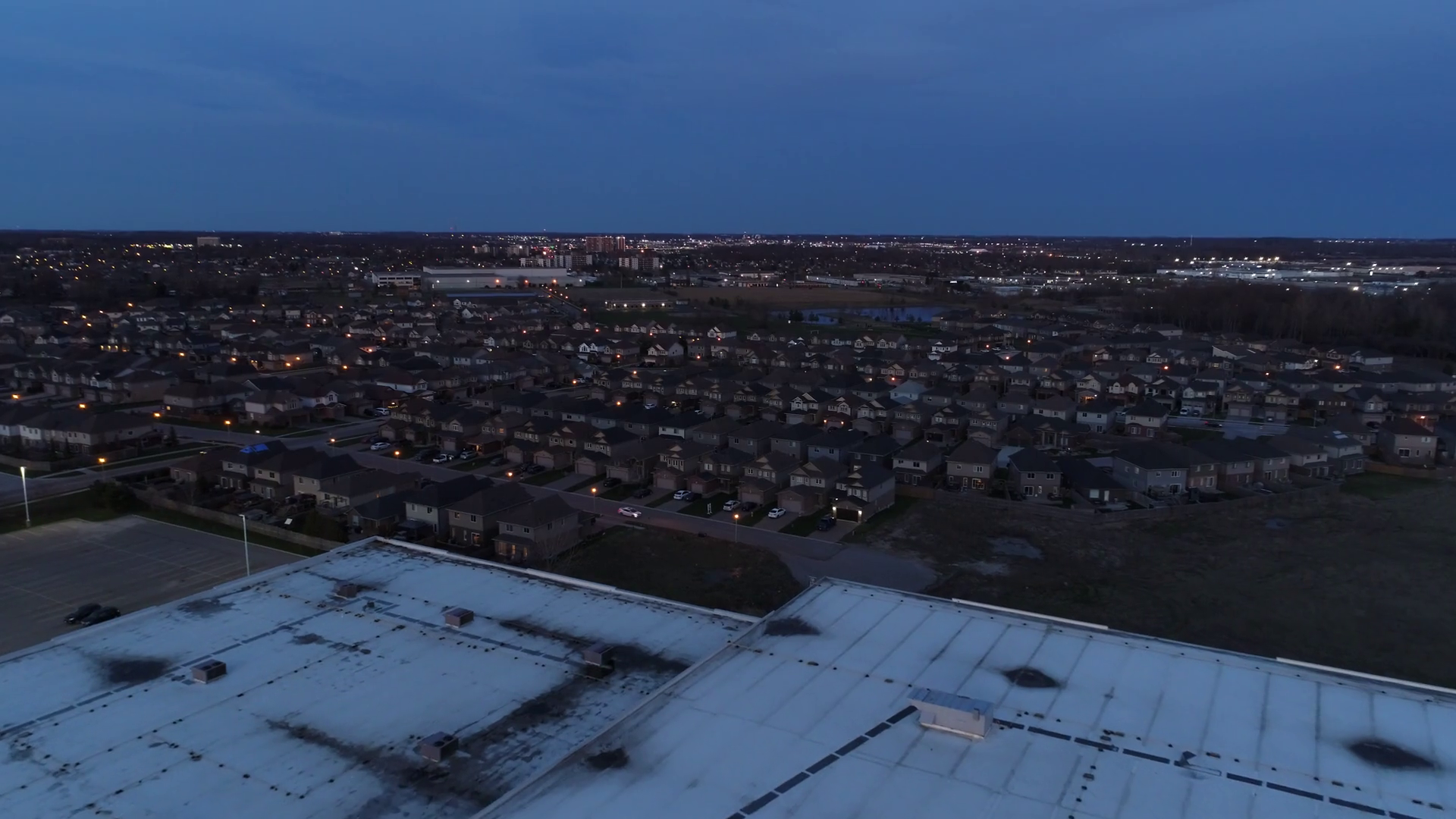 The Drone Flies Over Warehouse Revealing Stock Footage SBV-347762604 ...