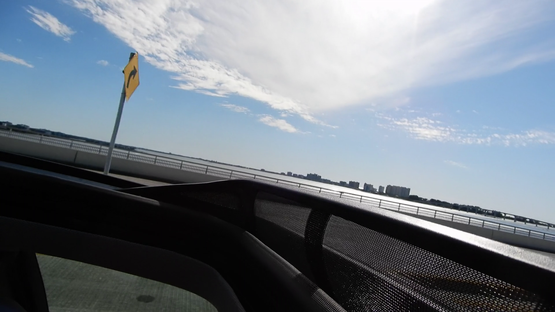 An Angled View From Car Sunroof Provides Stock Footage SBV-347715225 ...
