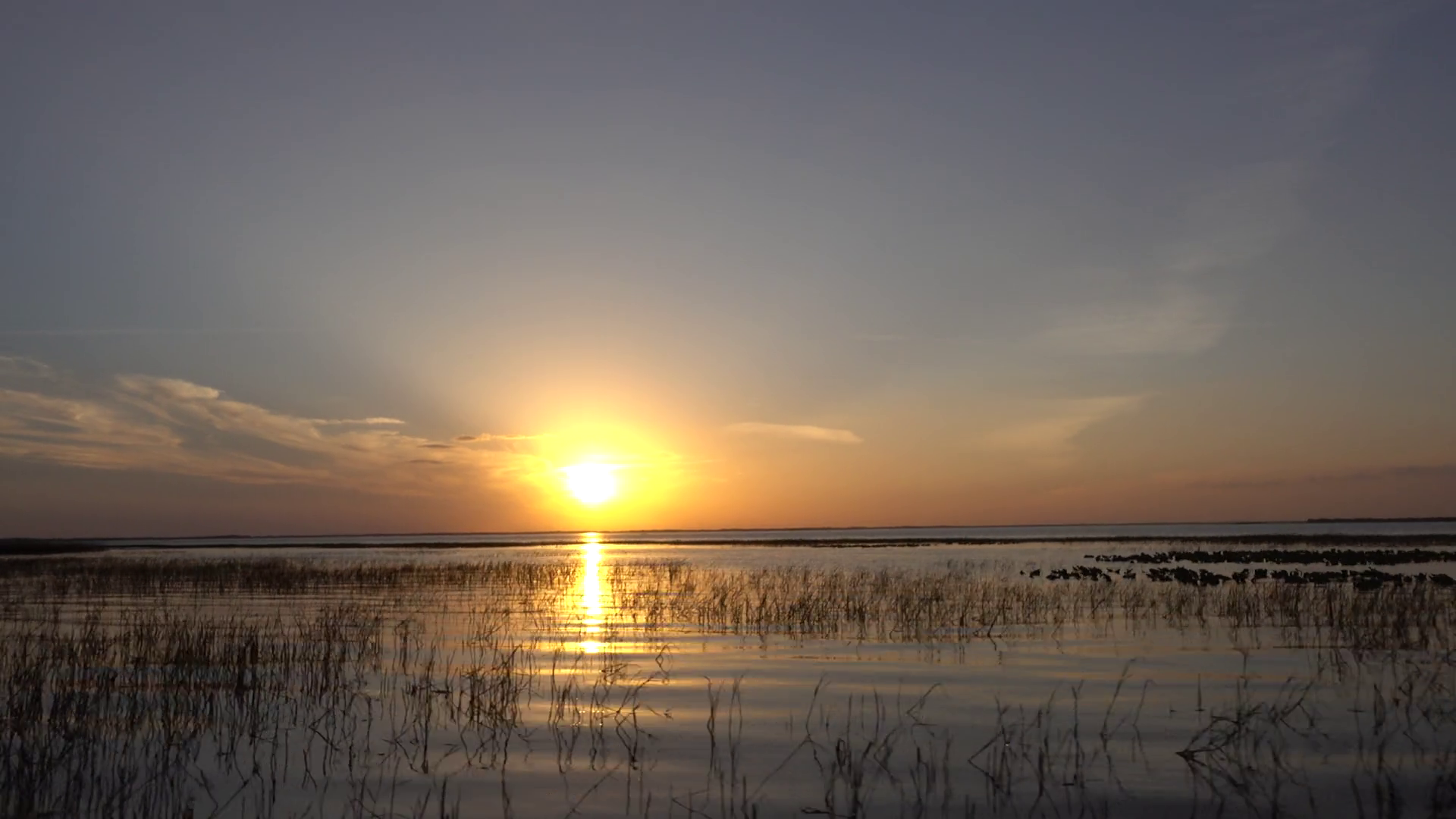 A Stunning Sunset Over Florida Everglades Stock Footage SBV-347727987 ...