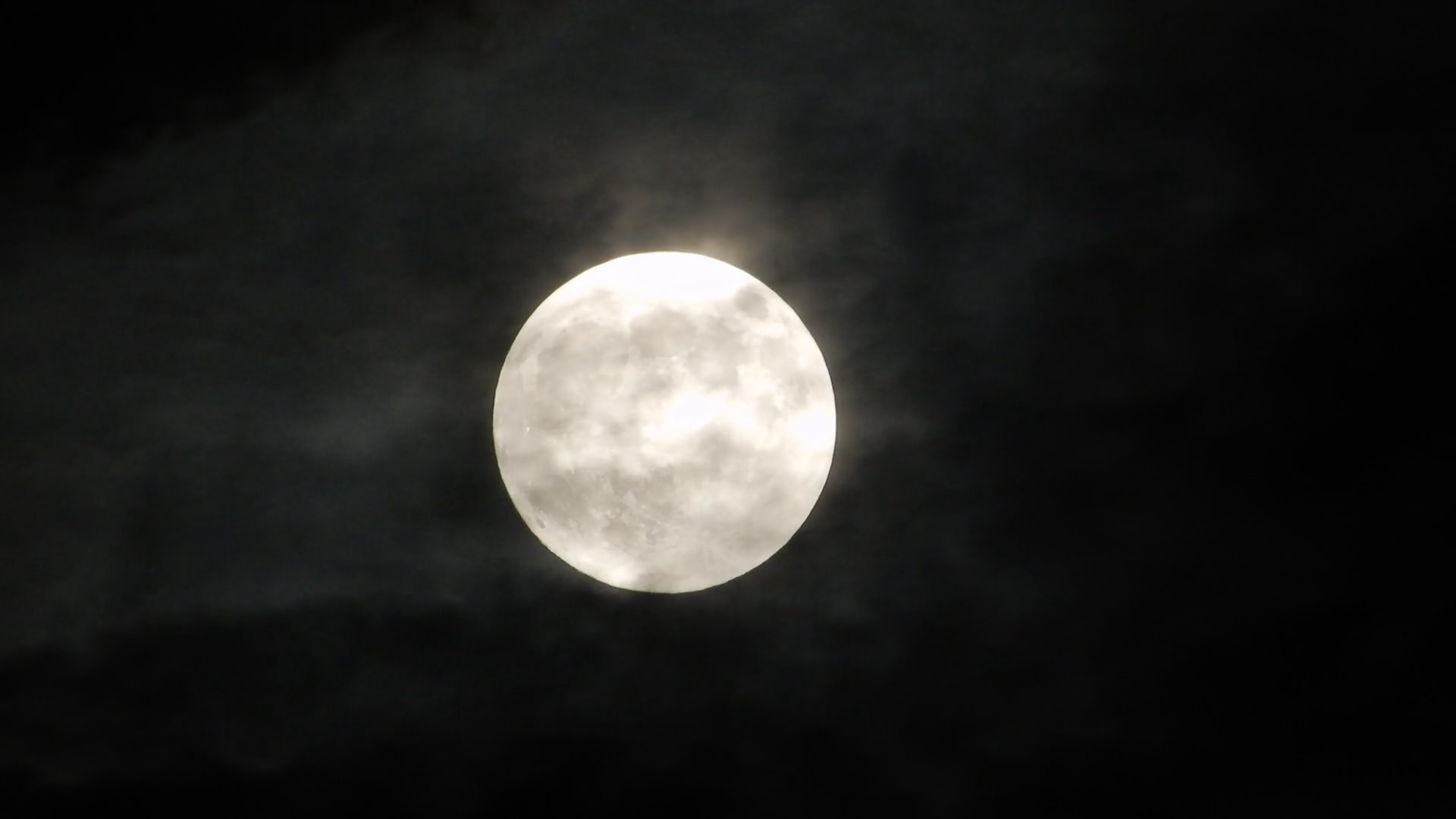 The Bright Moon Is Framed Dark Clouds Moves Stock Footage SBV-348399060 ...