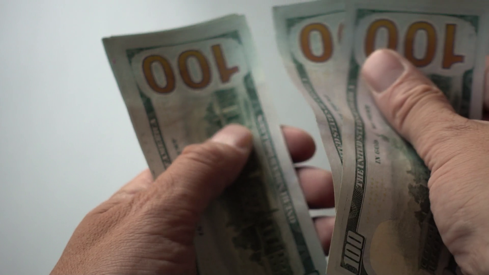 Counting Out 100 American Dollars Showing Stock Footage SBV-348383472 ...