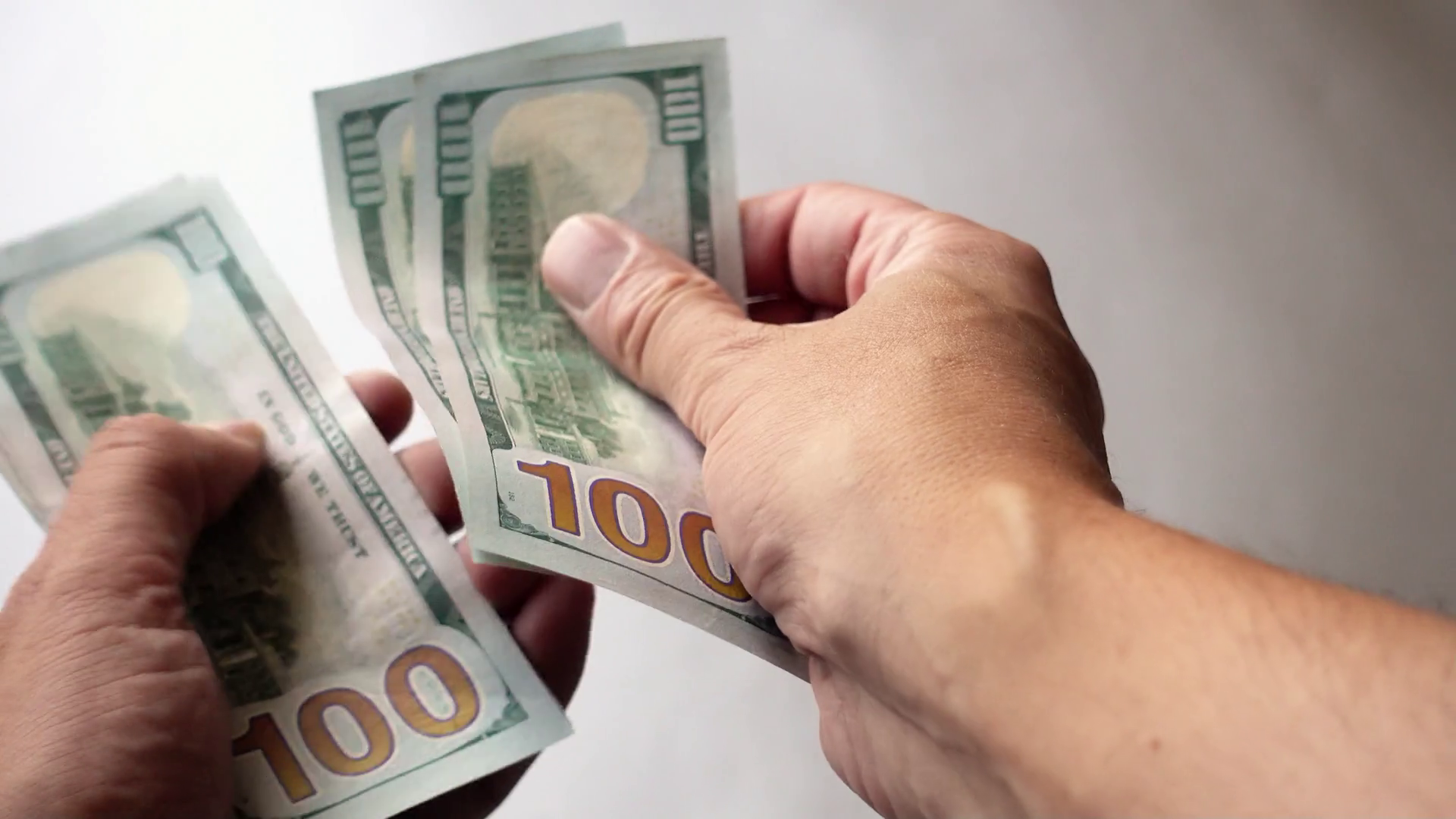 Counting Out Stack Of Hundred American Stock Footage SBV-348383475 - Storyblocks