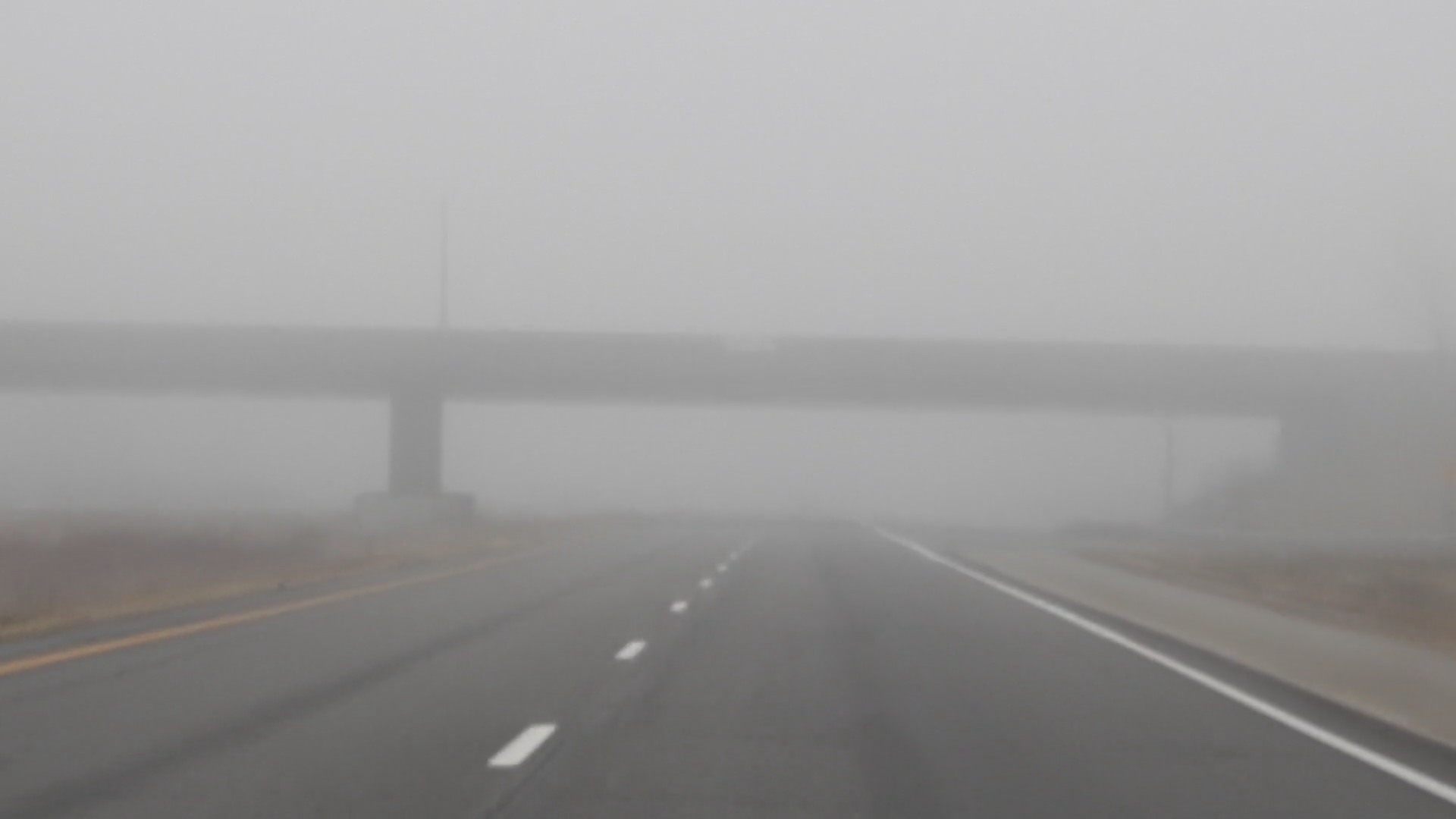 Driving Through Fog On Highway Roads Remain Stock Footage SBV-347747138 ...