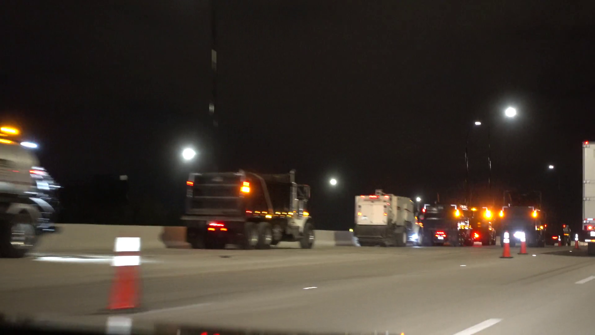 While Driving At Night On Highway Interstate Stock Footage SBV ...