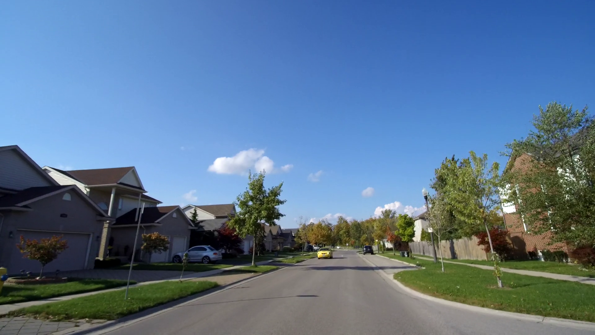 Driving Through Residential Neighborhood On Stock Footage SBV-347762681 ...