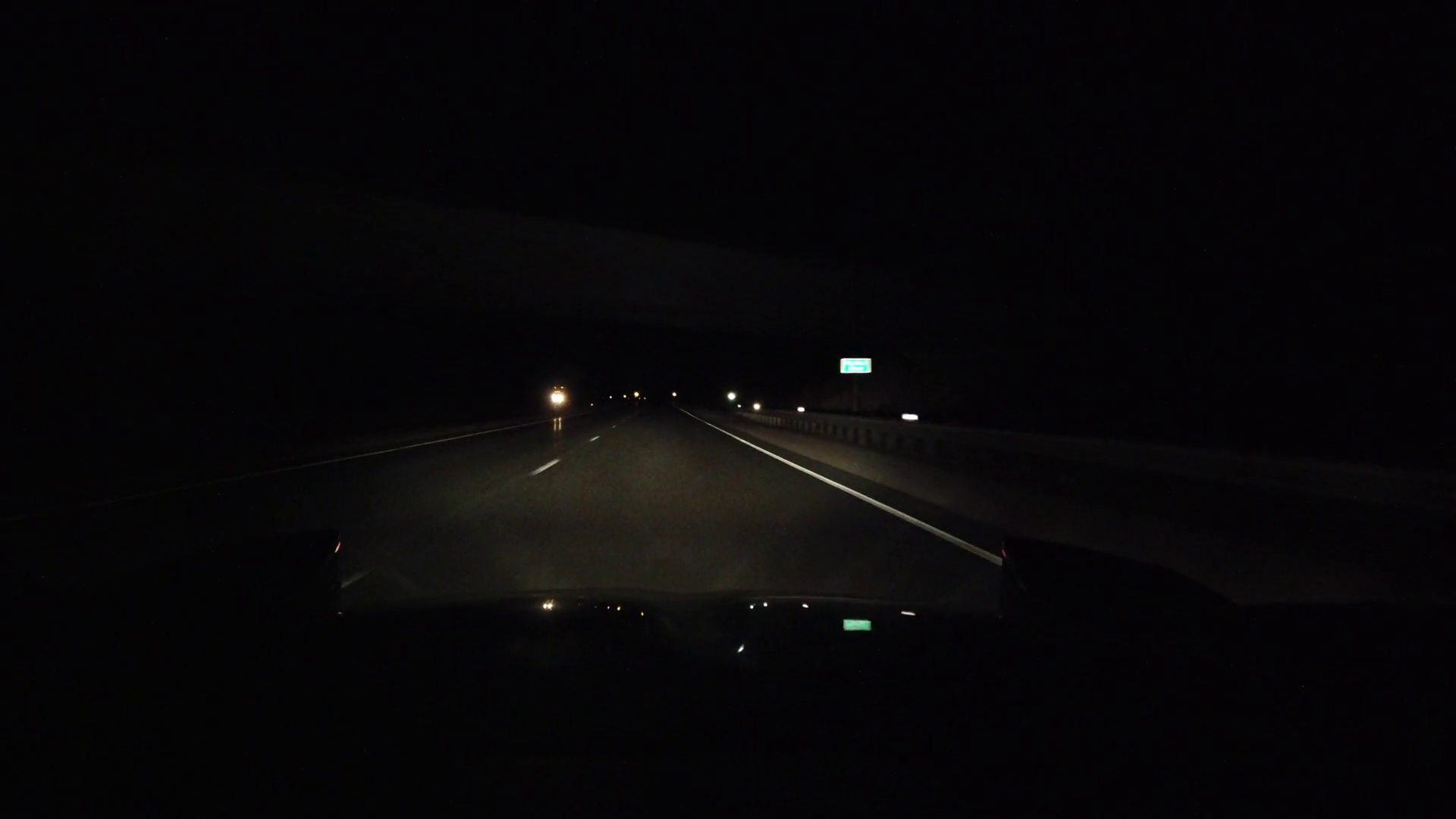 Driving Down Dark Empty Highway At Night Stock Footage SBV-347763705 ...