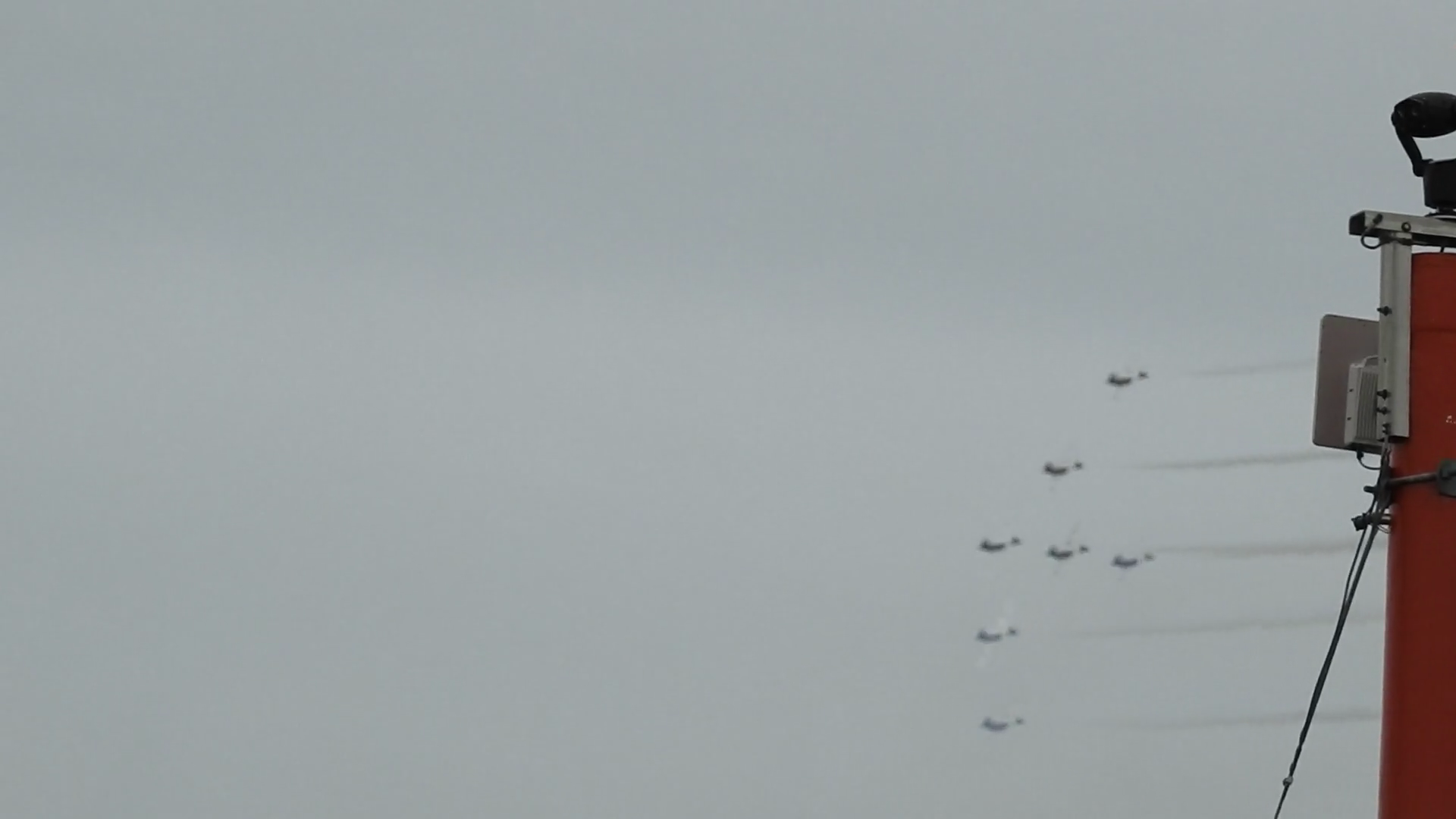 In Sky Five Aircraft Fly Together In Stock Footage SBV-347754217 ...