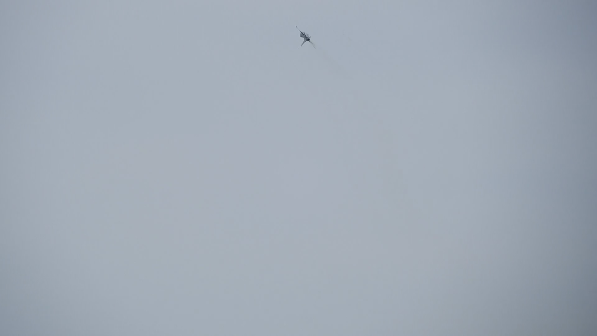 A Jet Airplane Banks To Right Flies Through Stock Footage SBV-347754401 ...