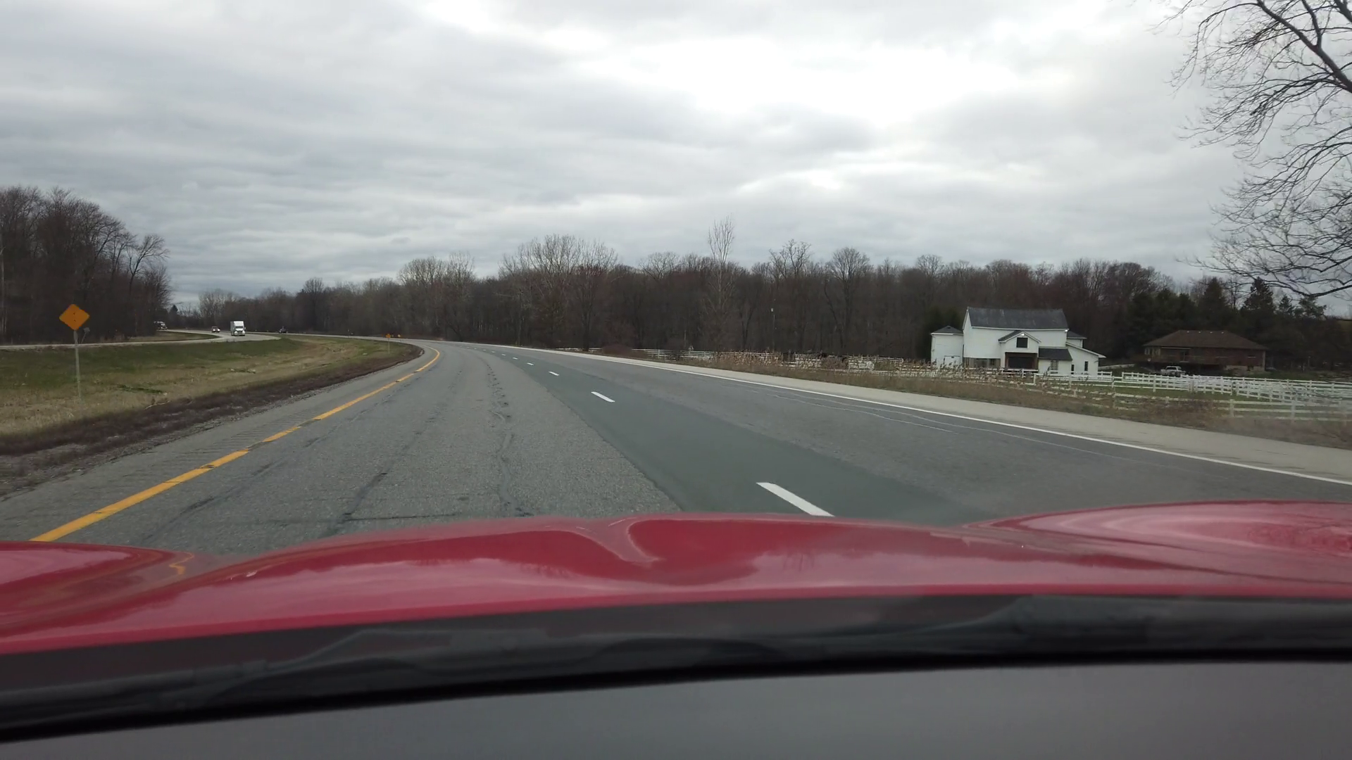 Driving On Long Curving Highway Freeway Road Stock Footage SBV ...