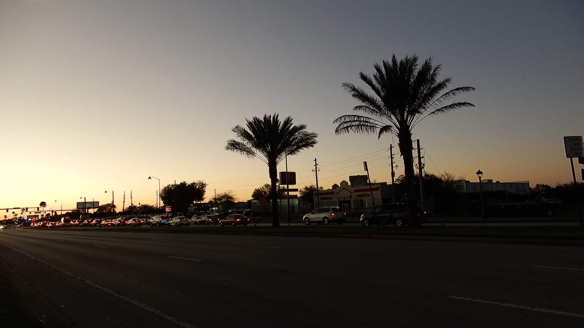 During Sunset Left-to-right Panoramic View Stock Footage SBV-347674516 ...
