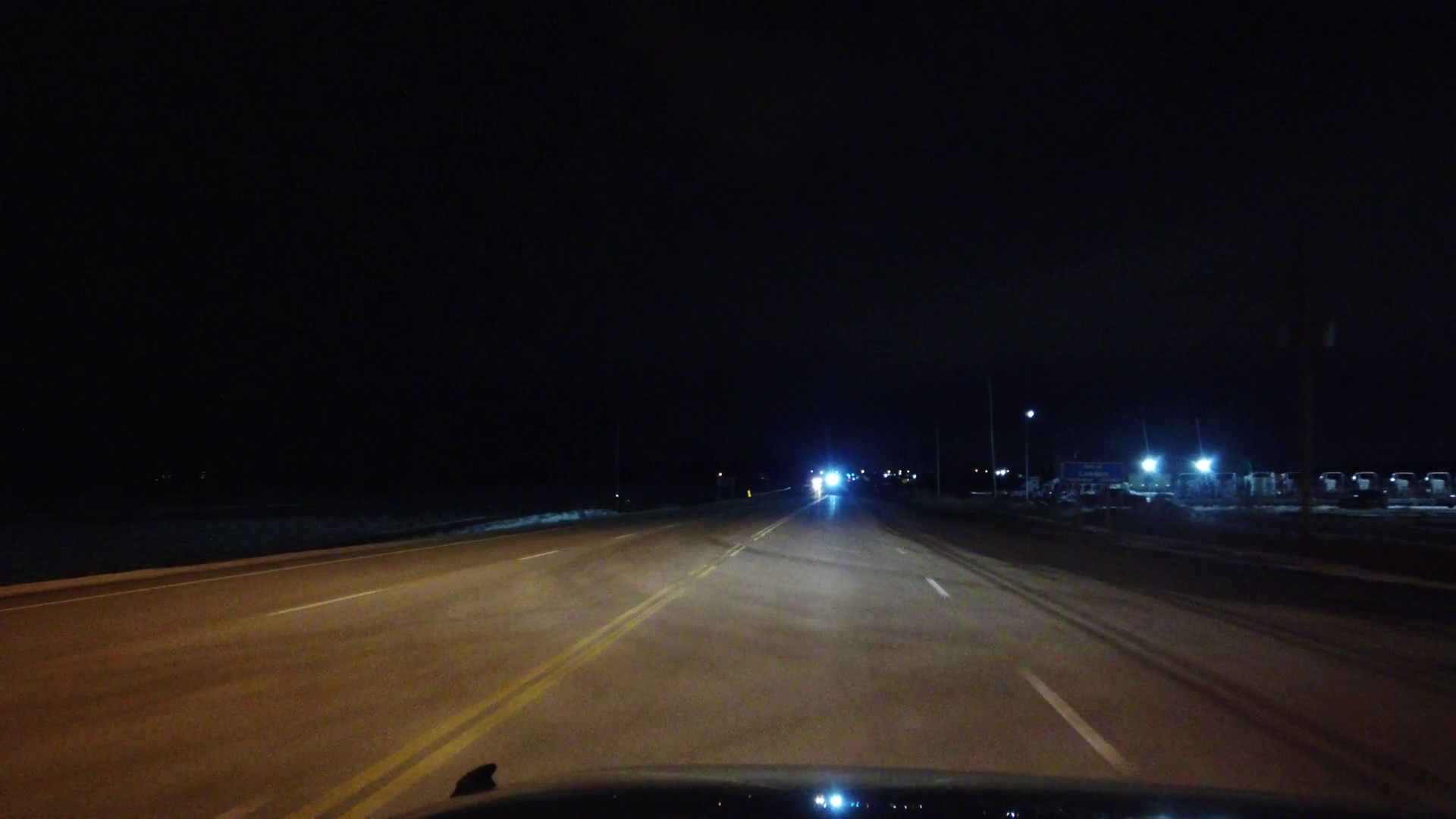 Passing Cars At Night On Empty Highway With Stock Footage SBV-347756515 ...