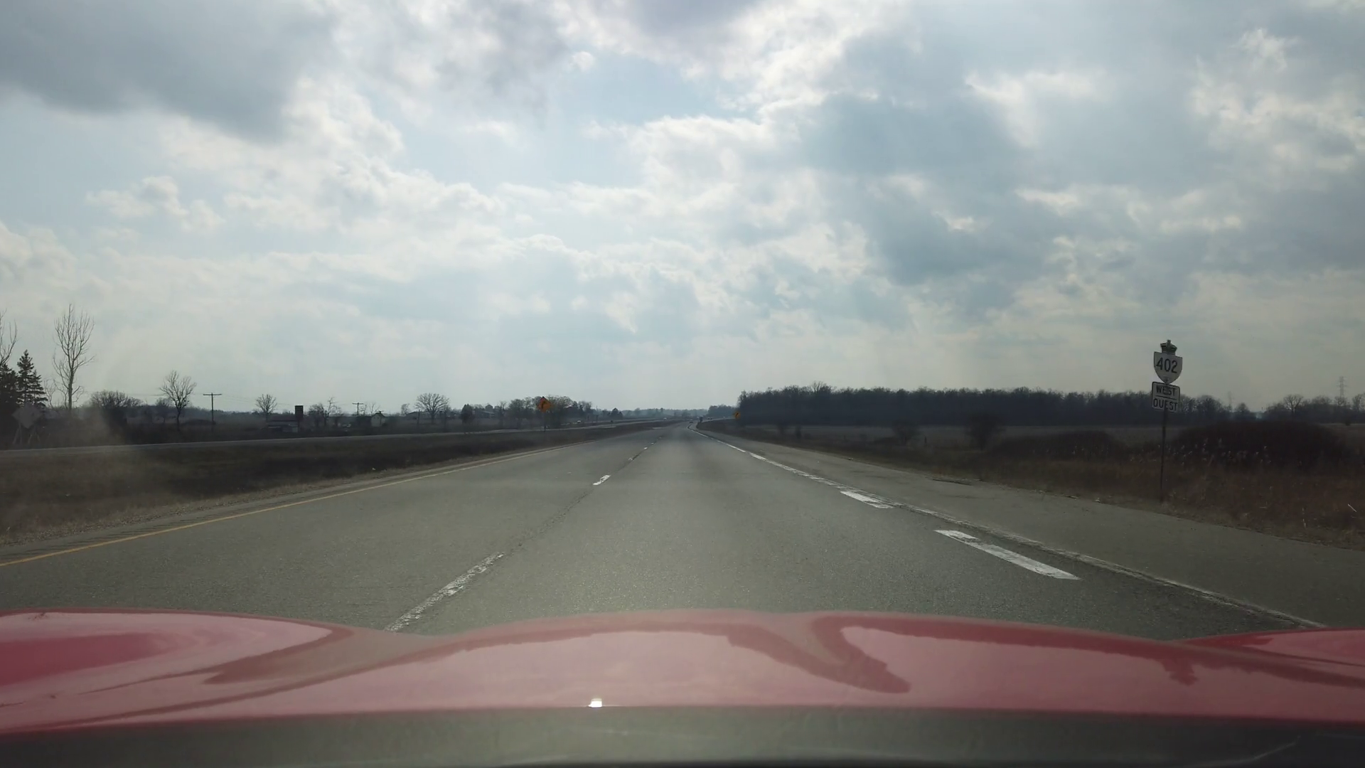 Driving Down Empty Highway On Overcast Day Stock Footage SBV-347719673 ...