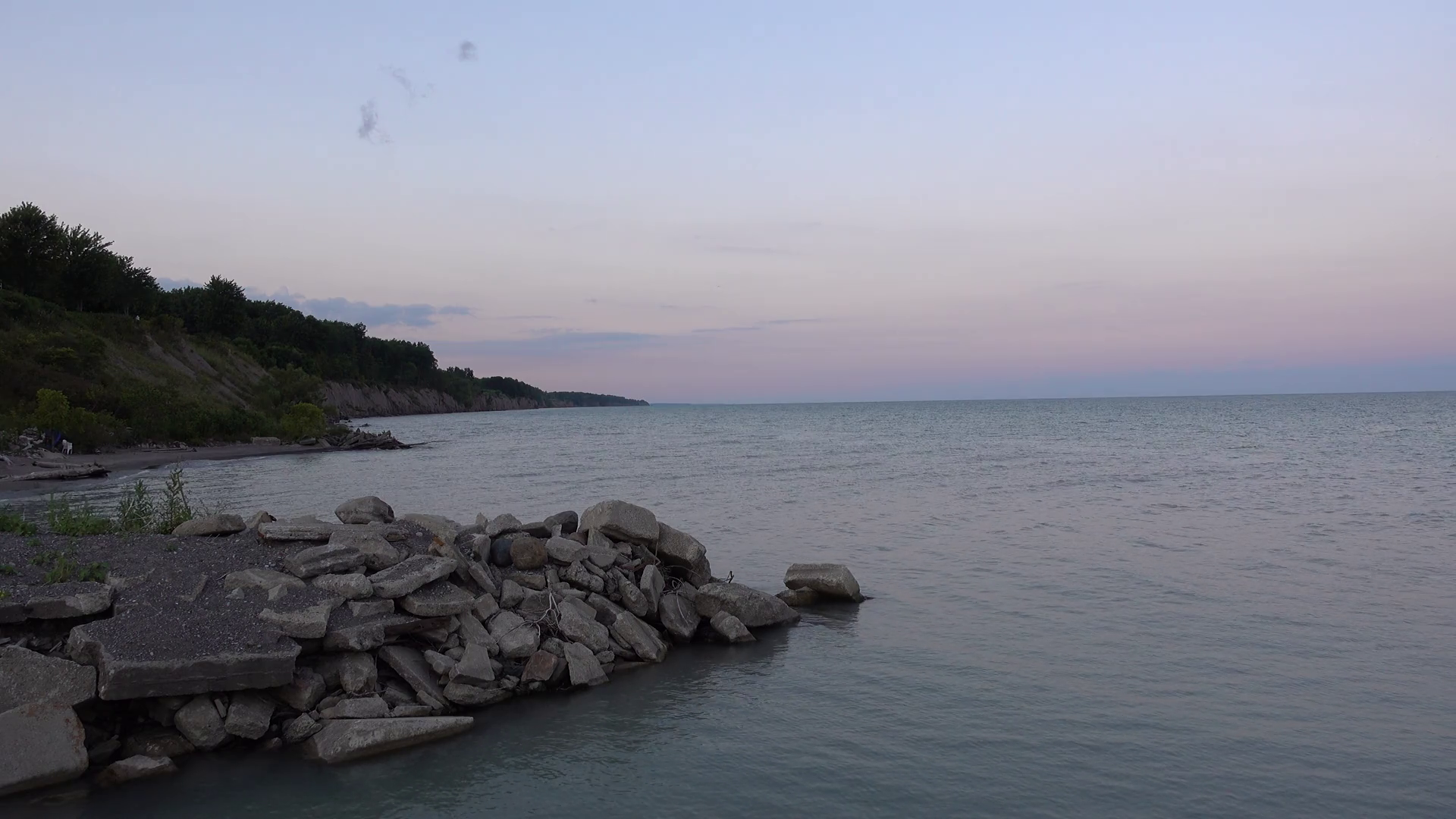 Rocks Cove Left Side Ocean Water View Stock Footage SBV-347405920 ...