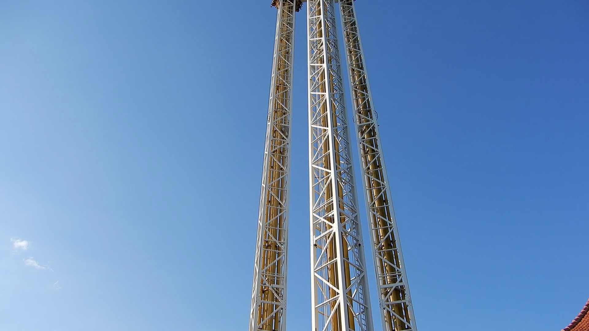 Roller Coaster Vertical Drop Sky Ride Drop Stock Footage SBV-347484351 ...