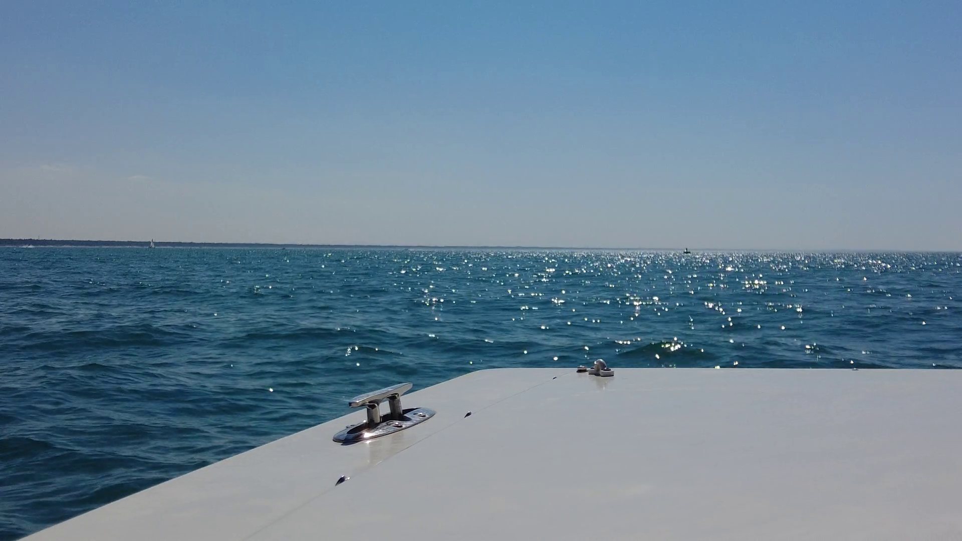 Boat's Bow Starboard Side Swinging In Sunny Stock Footage SBV-348473923 ...