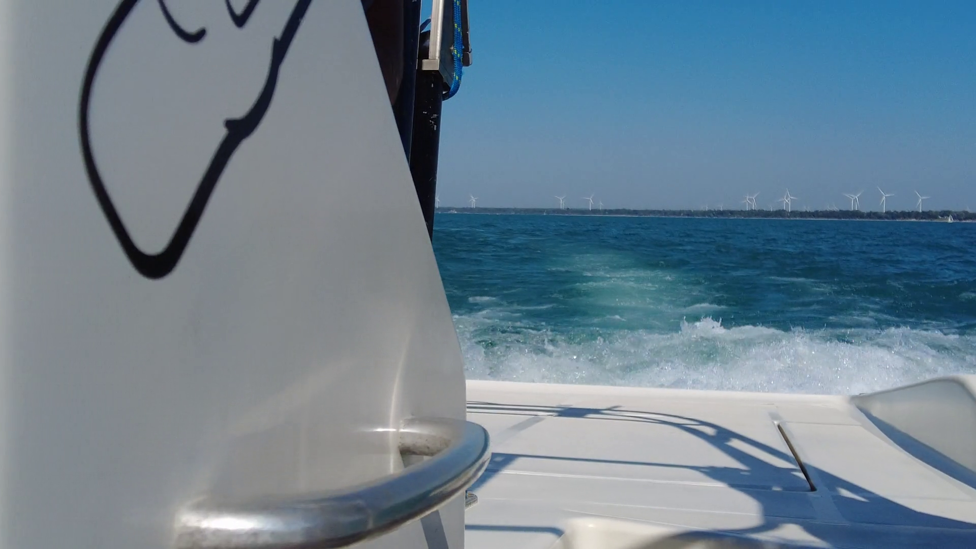 Stern Of Fast-moving Boat With Energy Wind Stock Footage SBV-348473925 ...
