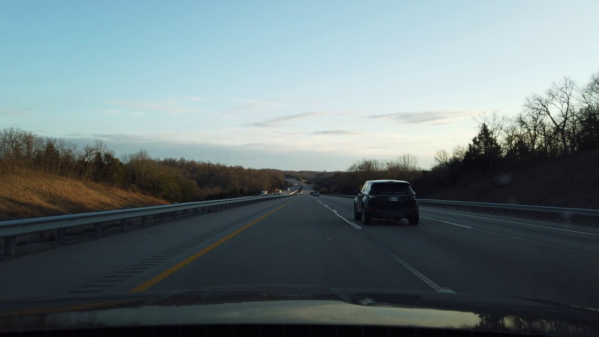 The Camera Is Turning Towards Two Lanes Of Stock Footage SBV-347752650 ...