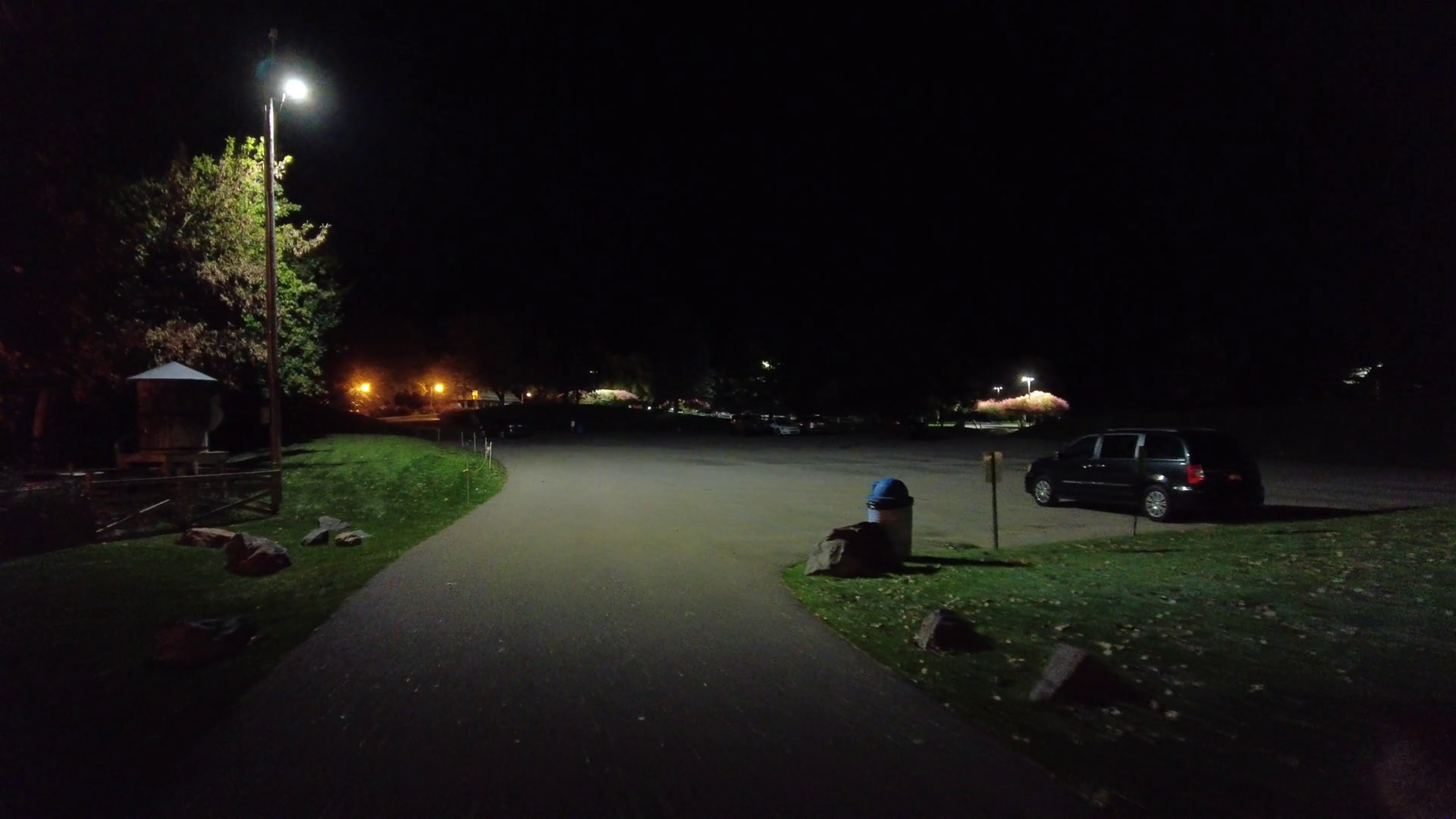 Walking Into Dark Parking Lot At Night In Stock Footage SBV-348660978 ...