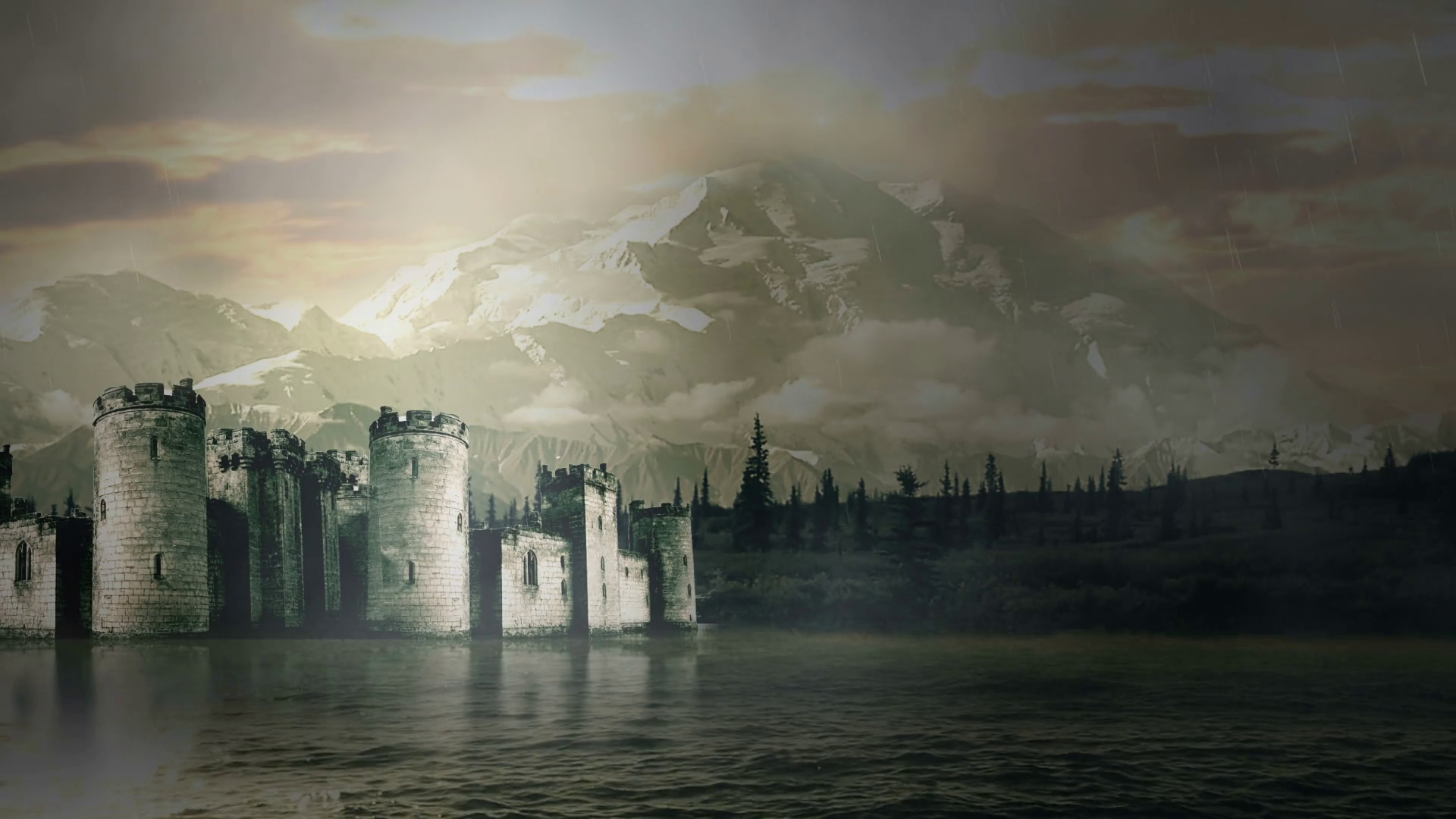 Castle In Water Matte Painting Stock Motion Graphics SBV-352157858 ...