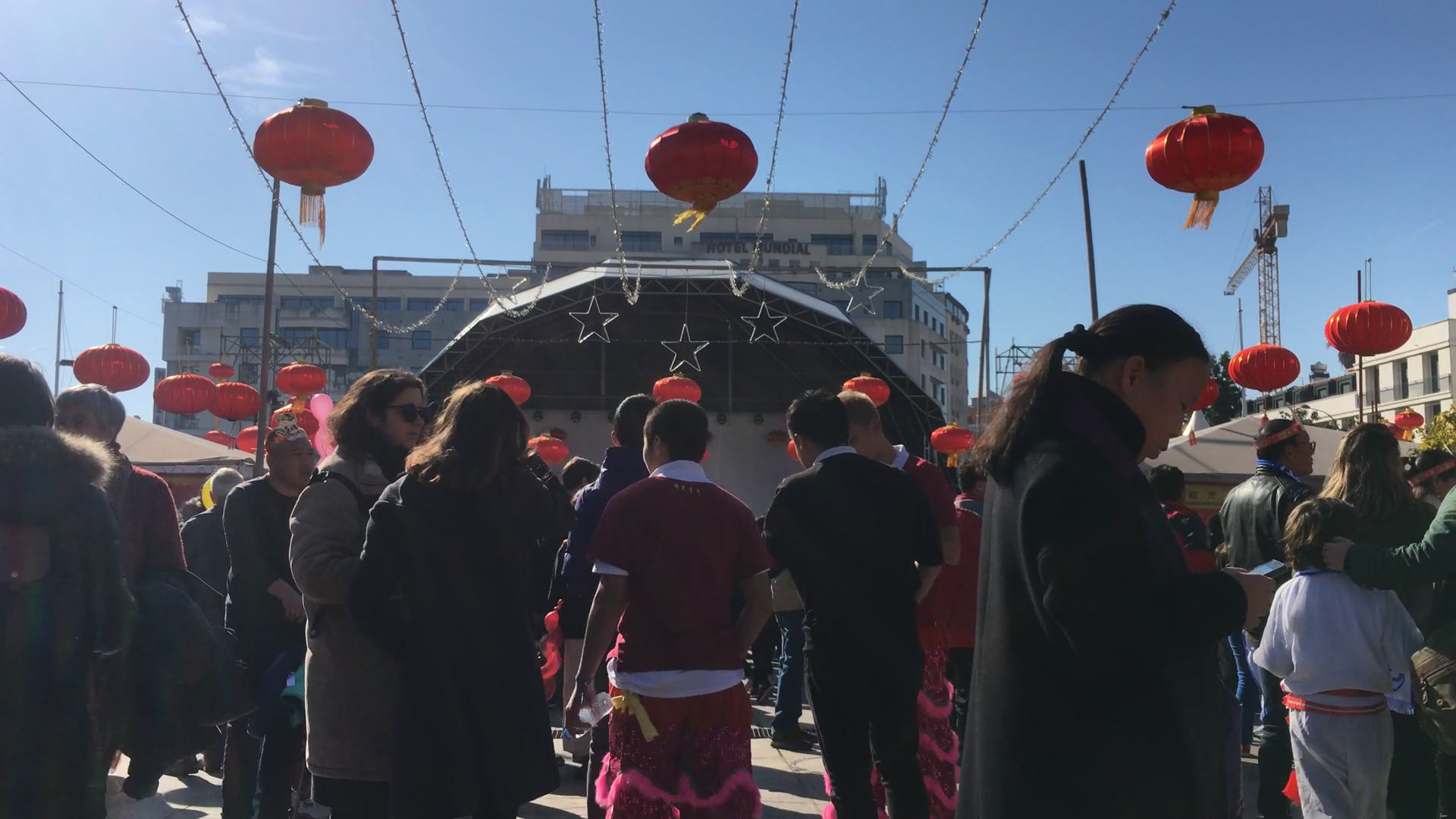 Crowded City Square Chinese New Year Stock Footage SBV-351931490 ...