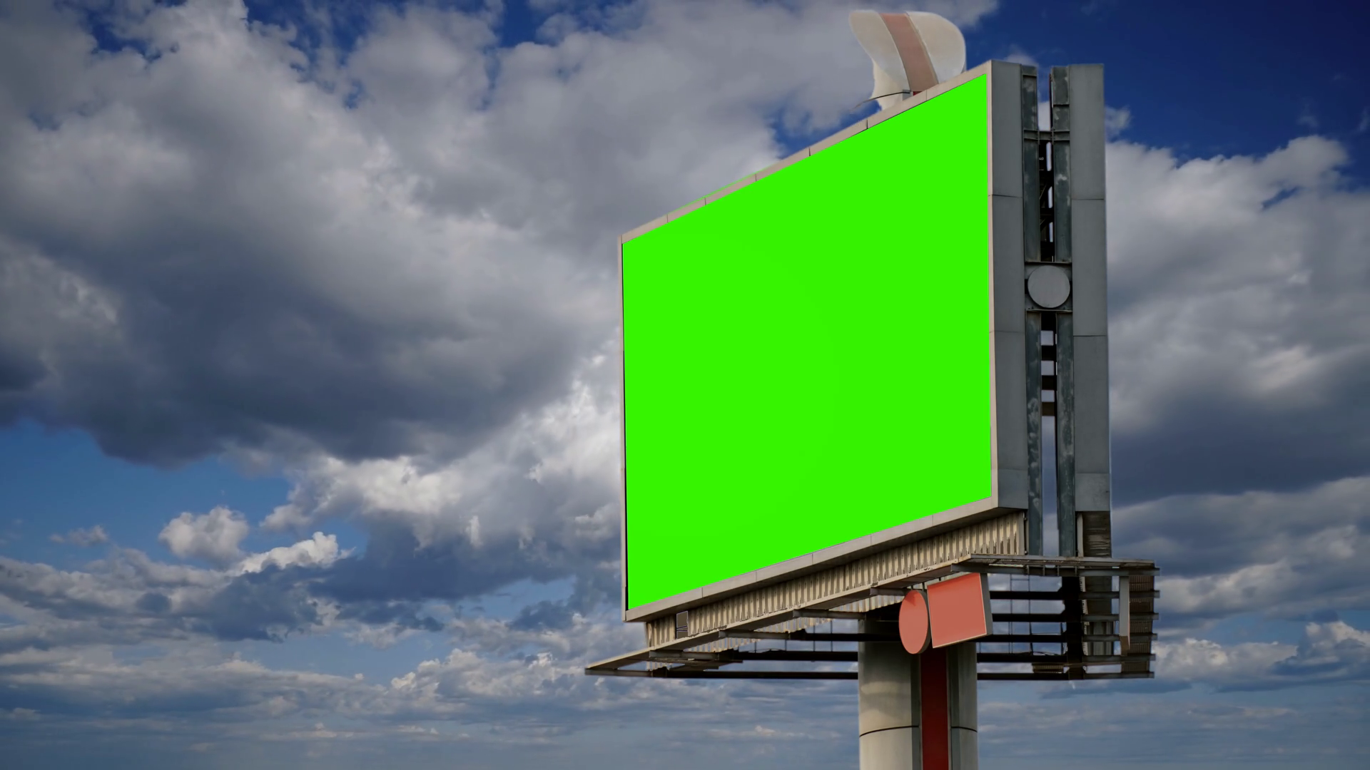 Green Screen Outdoor Billboard Cloudy Blue Stock Footage SBV-352359692 ...
