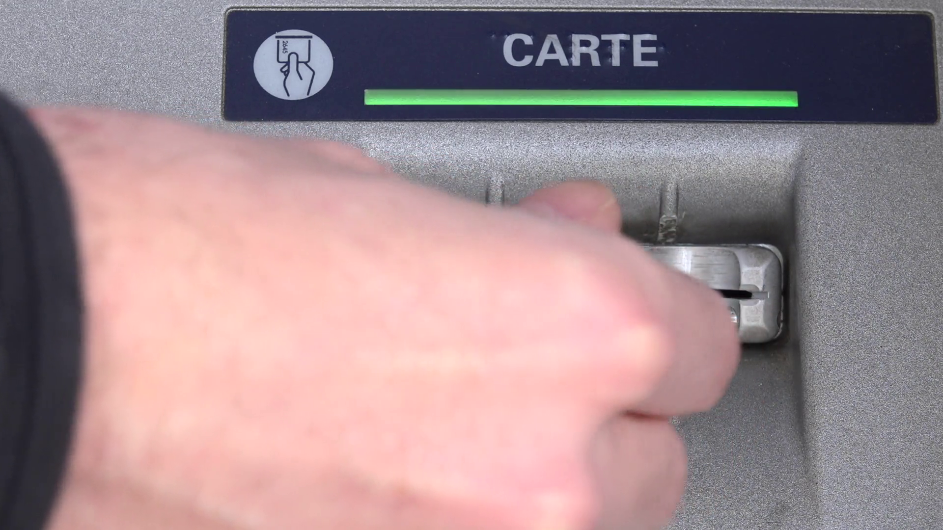 Male Hand Using Atm Card In Bank Machine Stock Footage SBV-352138343 ...