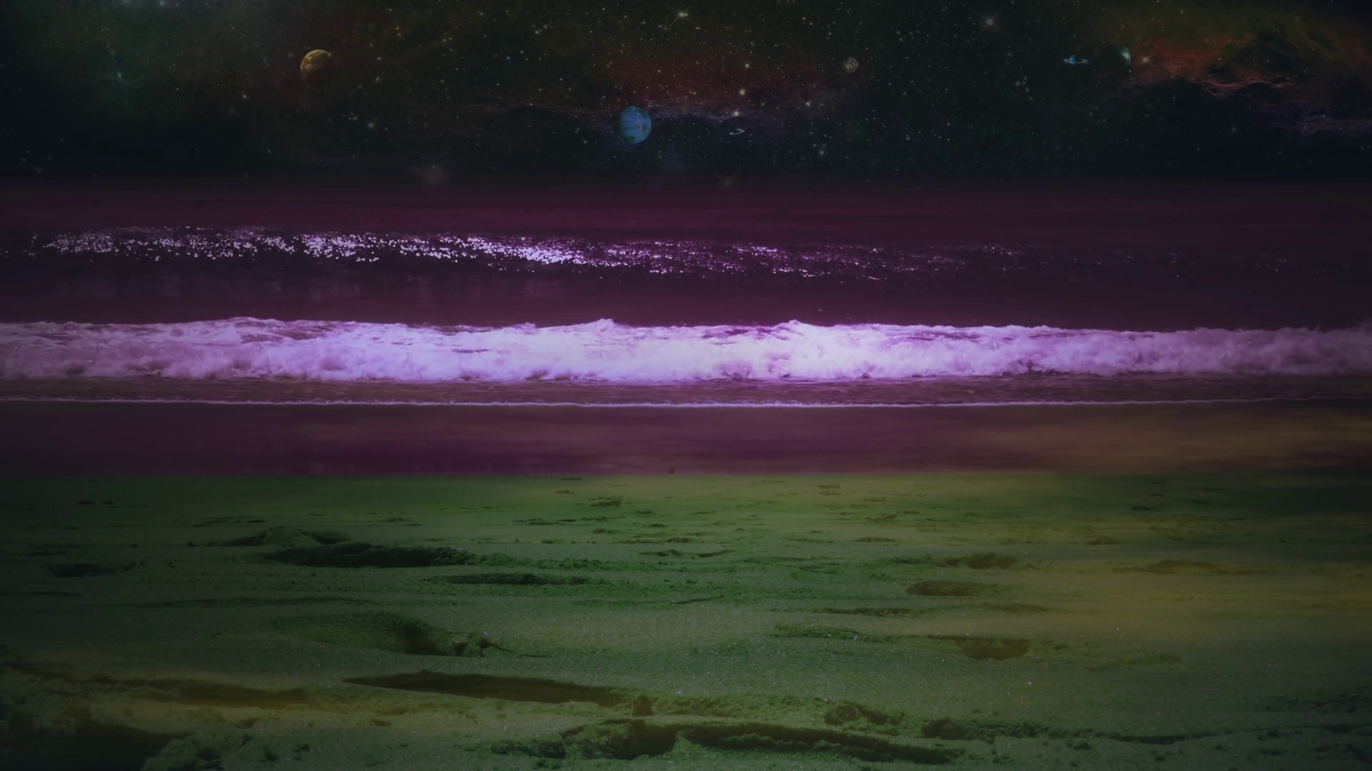 Extraterrestrial Planet Ocean Night Stock Footage SBV-352354155 ...