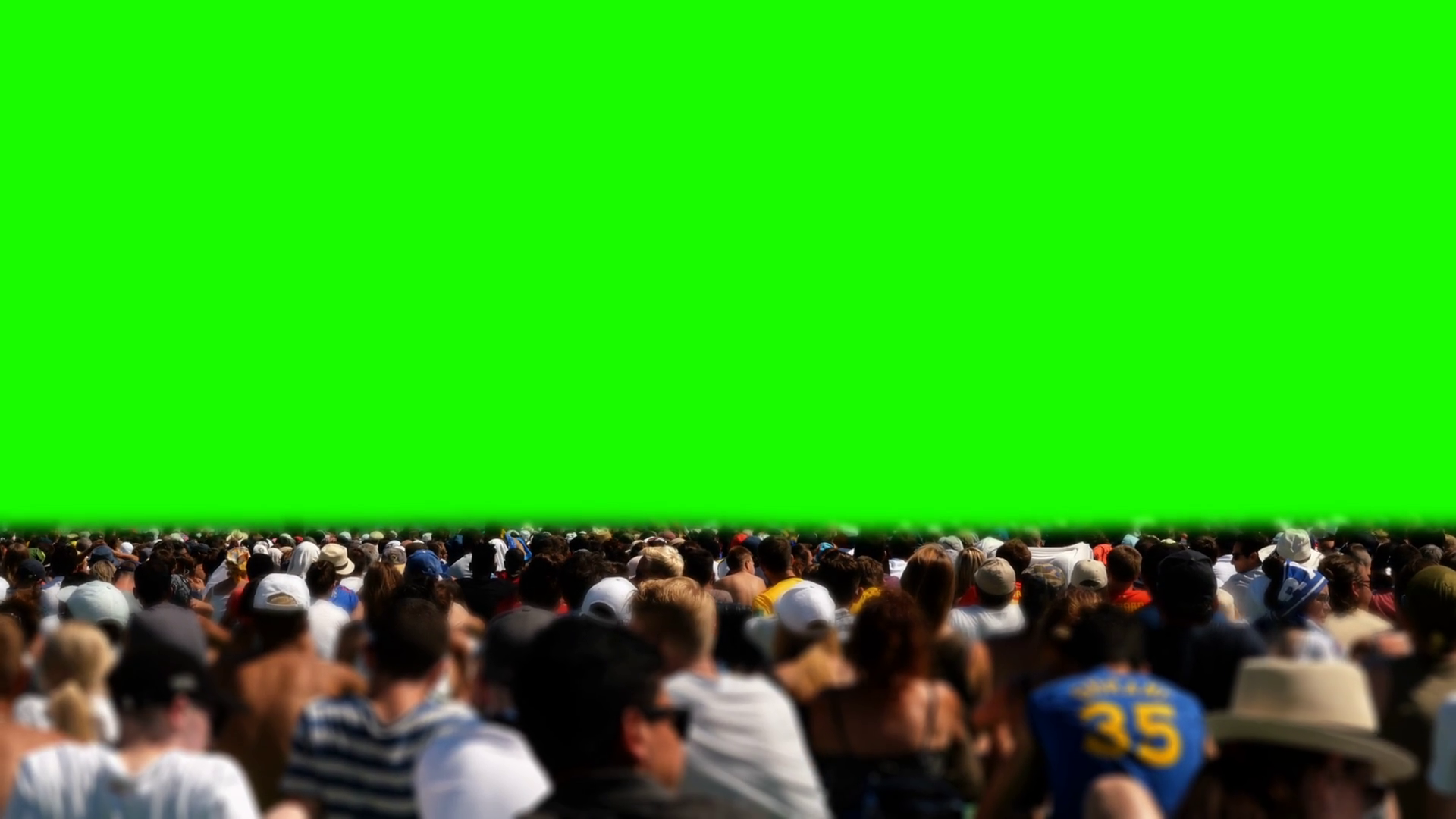 Huge Crowd Agglomeration On Green Screen Stock Footage SBV-352104376 ...