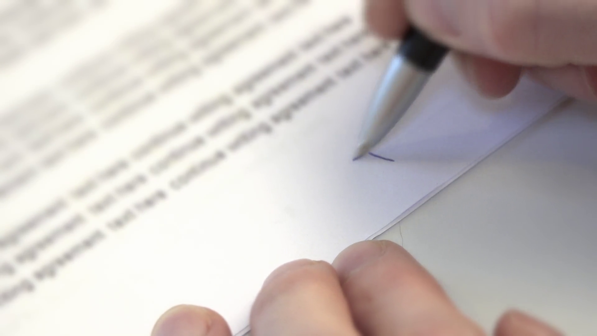 Signing Important Document Pages Of Contract Stock Footage SBV ...